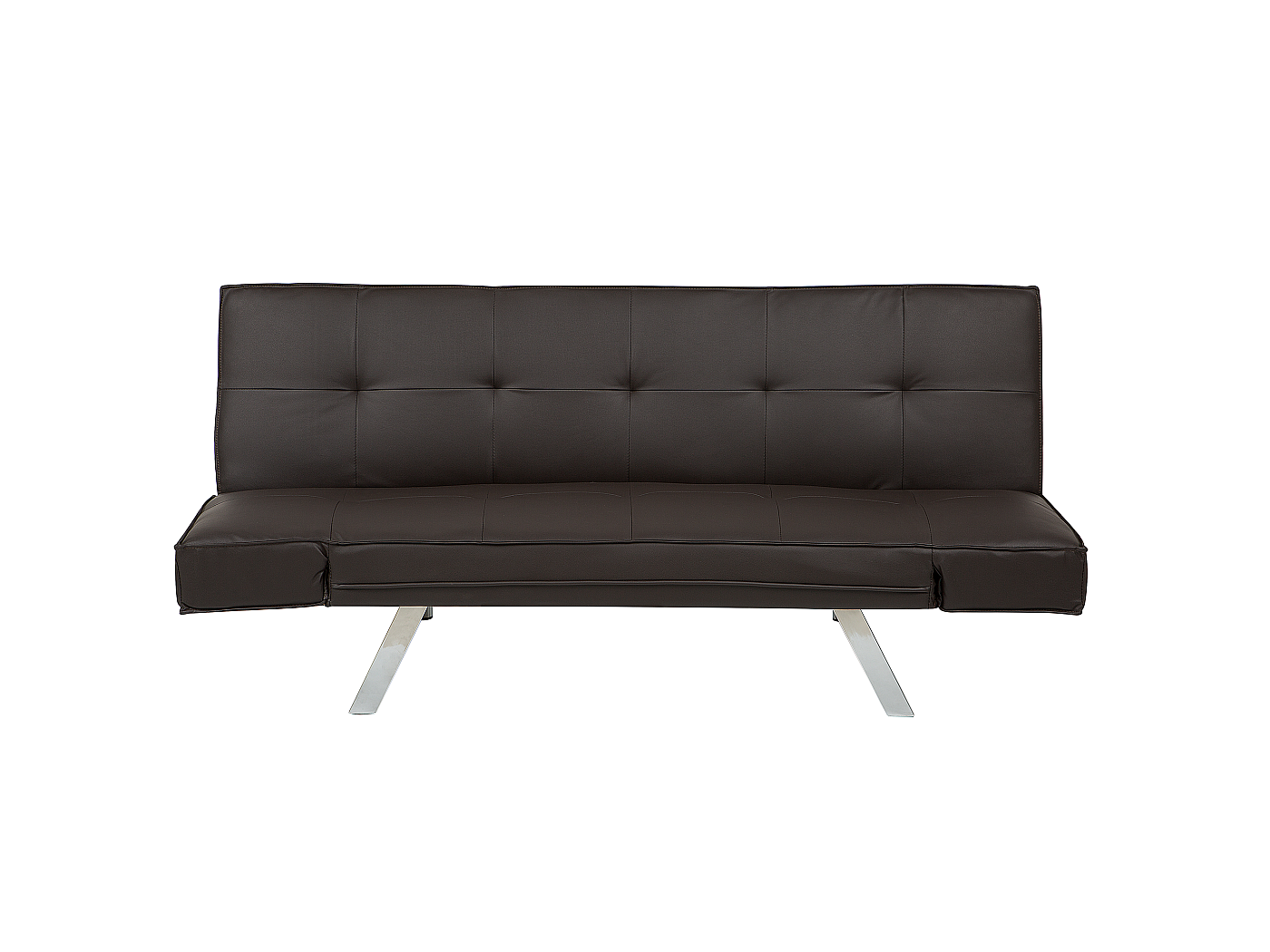 Canapé convertible 3 places en simili-cuir marron BRISTOL