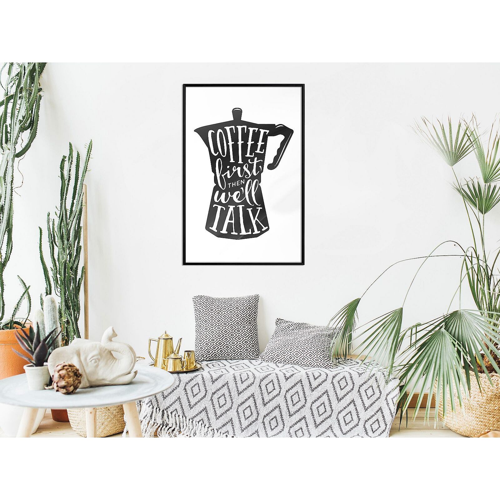 Tableau cadre Café d'abord - 40 x 60 cm