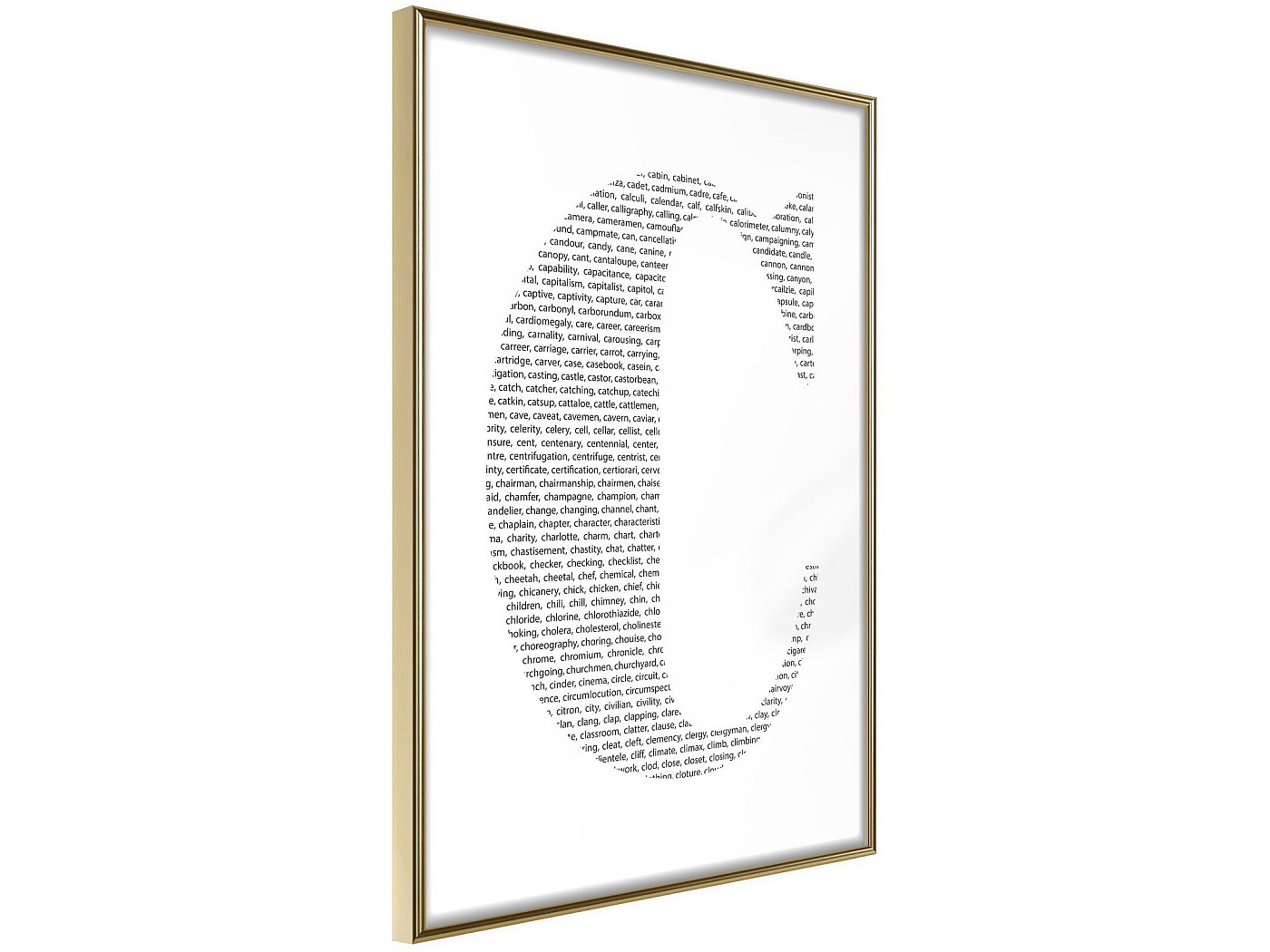 Tableau cadre C majuscule - 30 x 45 cm