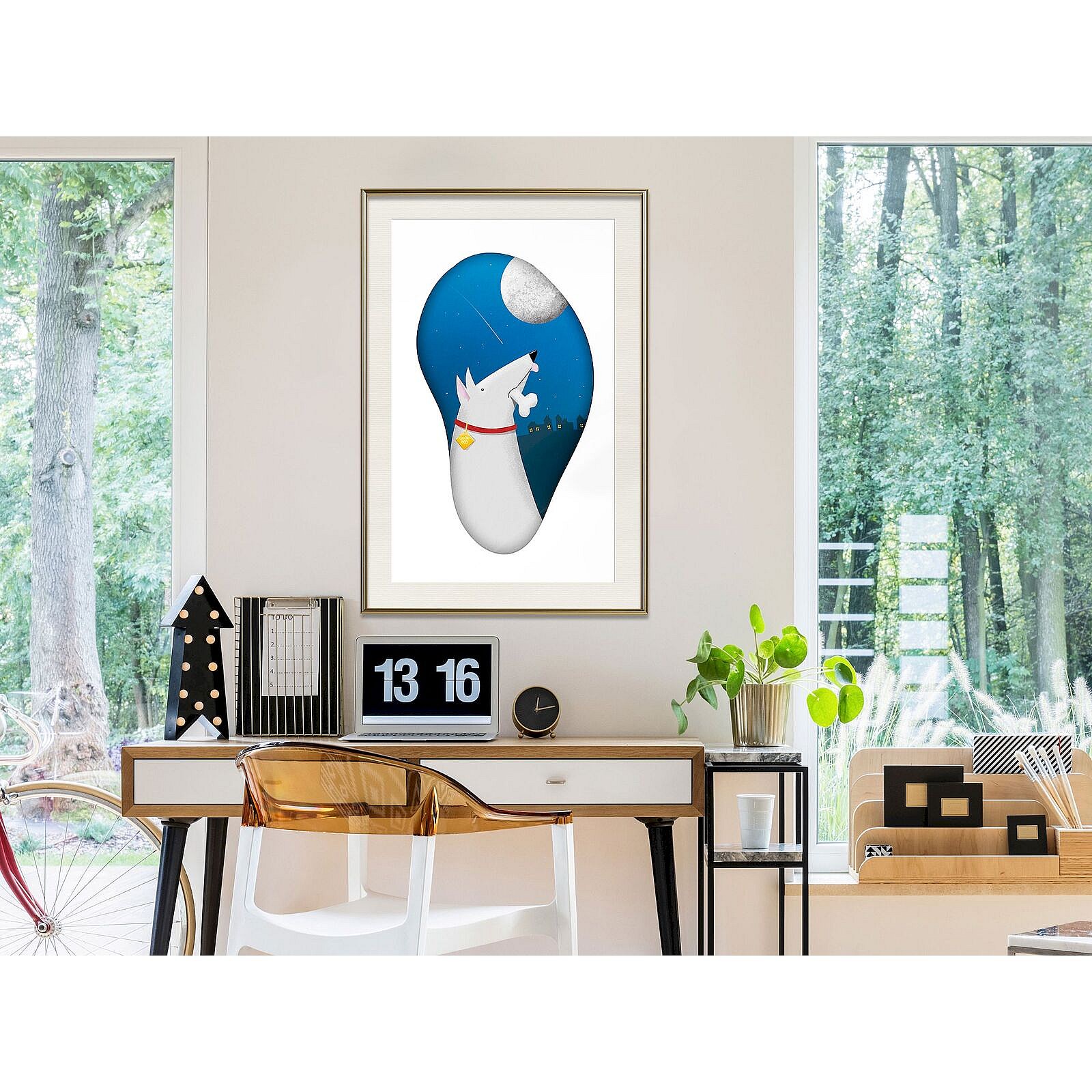 Tableau cadre Lupin naturel - 20 x 30 cm