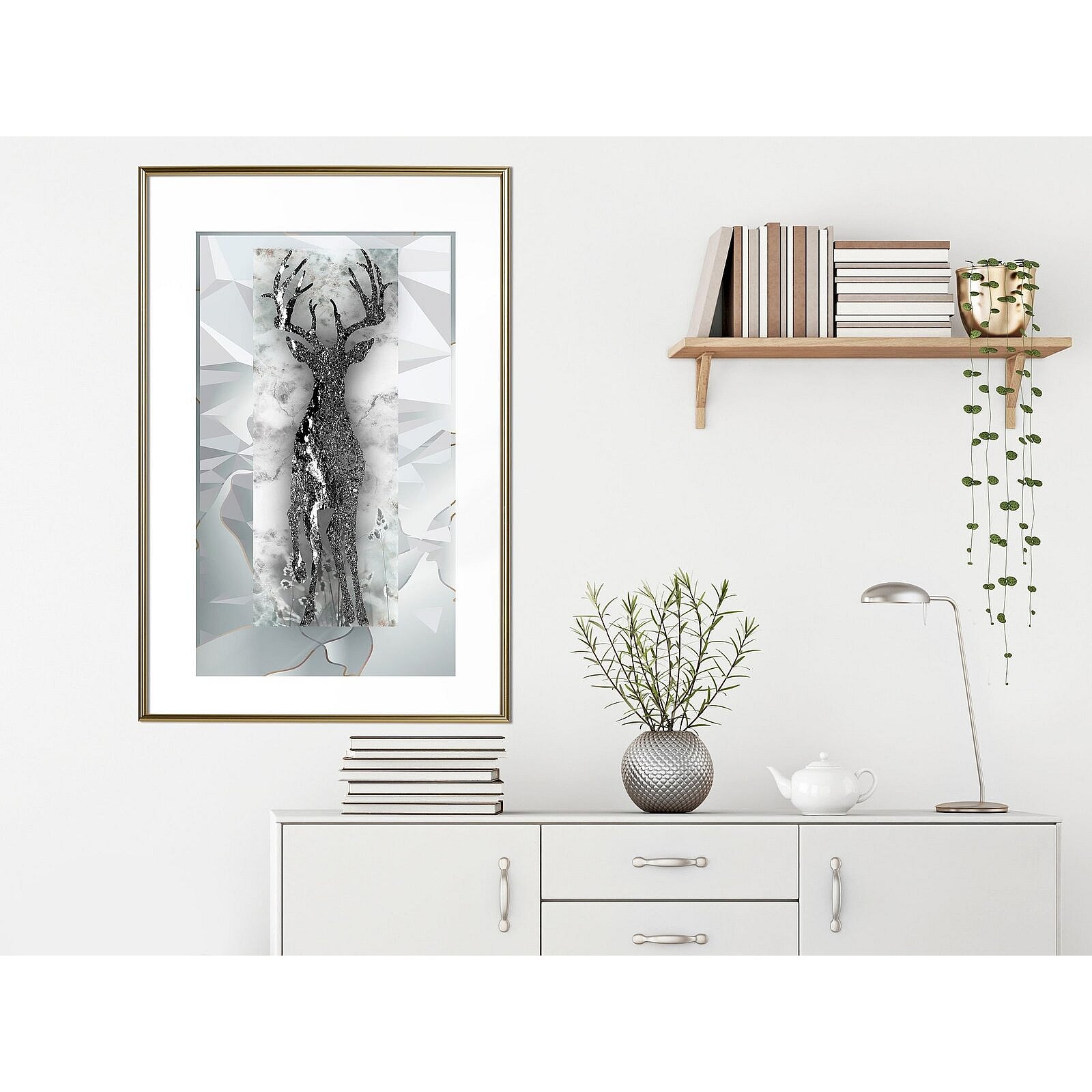 Tableau cadre Cerfique de cristal - 20 x 30 cm