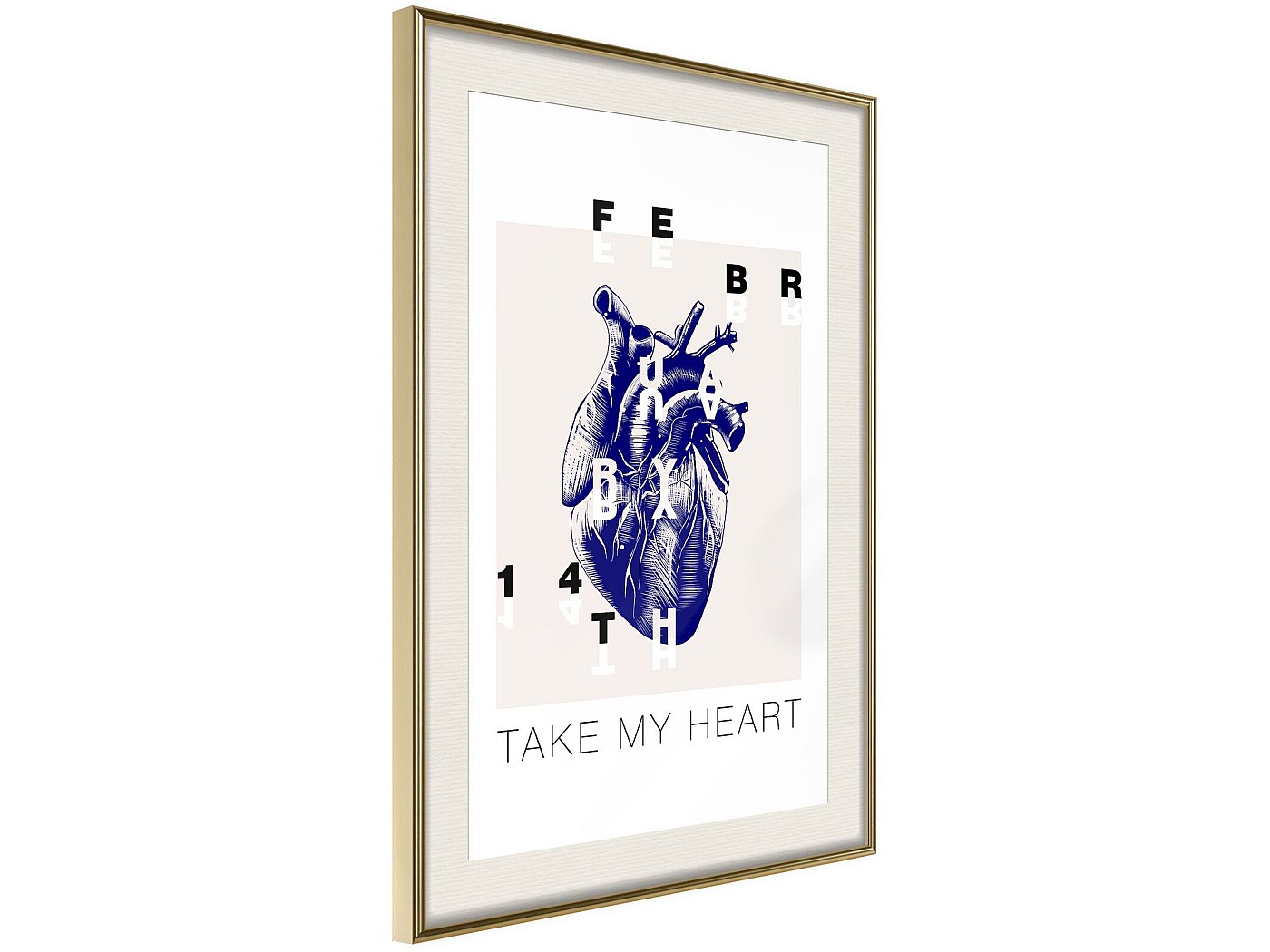 Tableau cadre La Saint-Valentin - 40 x 60 cm