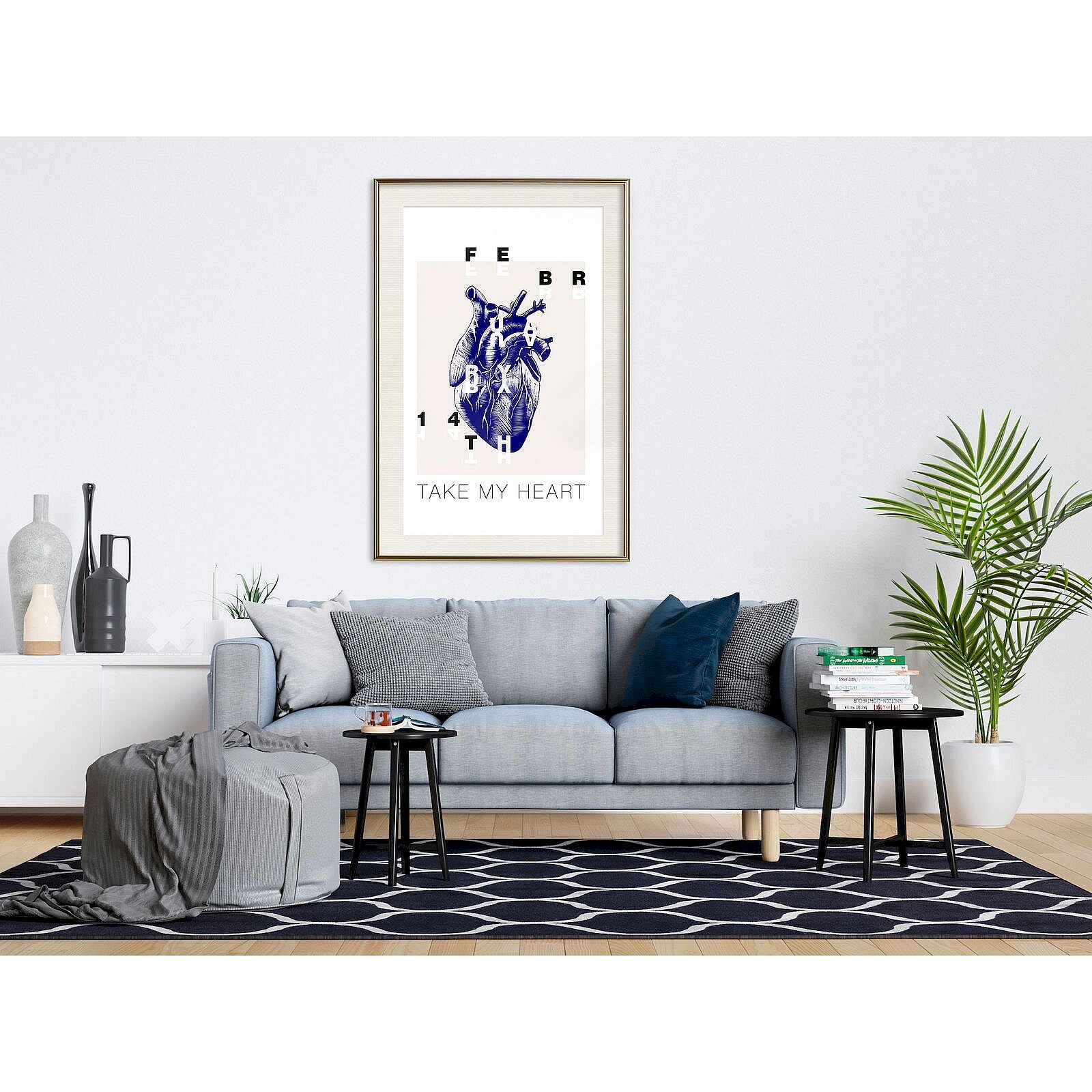 Tableau cadre La Saint-Valentin - 40 x 60 cm