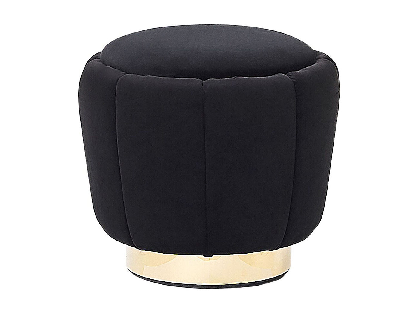 Poef zwart fluweel IRVING