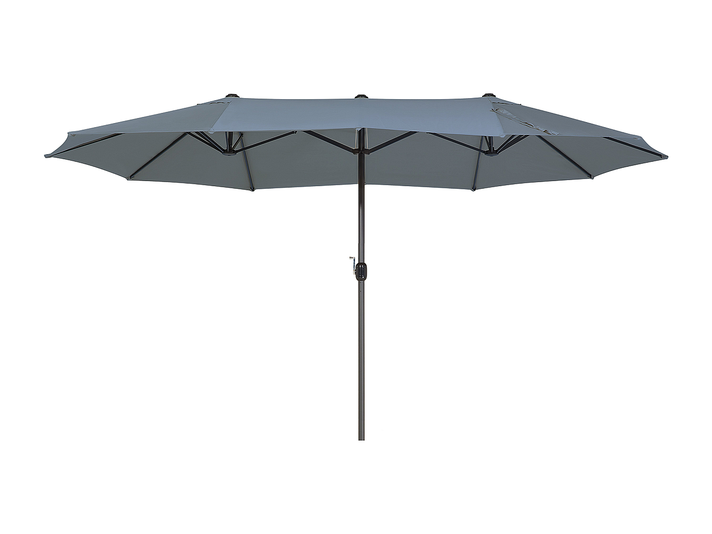 Grand parasol XL avec toile gris anthracite 270 x 460 cm SIBILLA