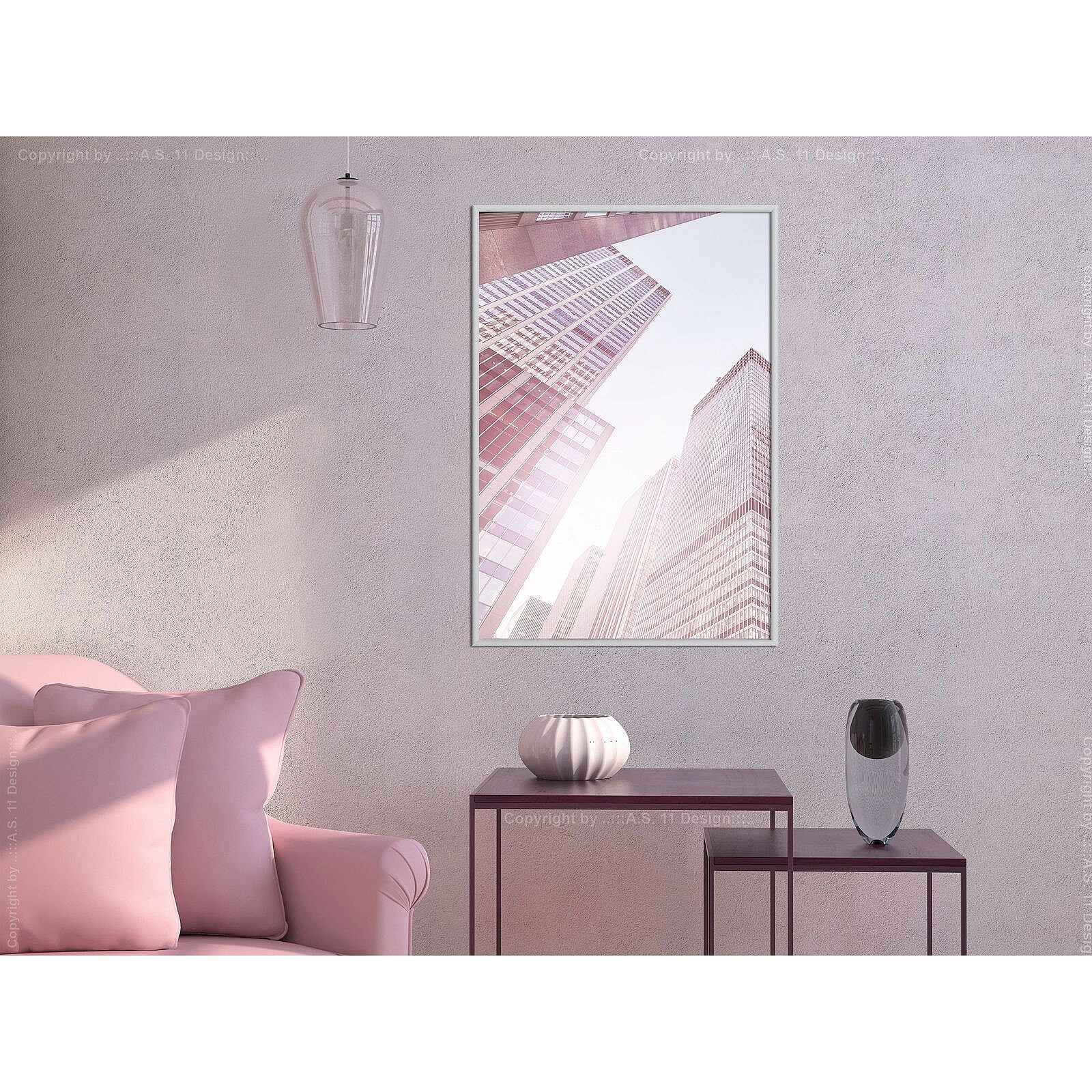 Tableau cadre Acier et verre - 20 x 30 cm