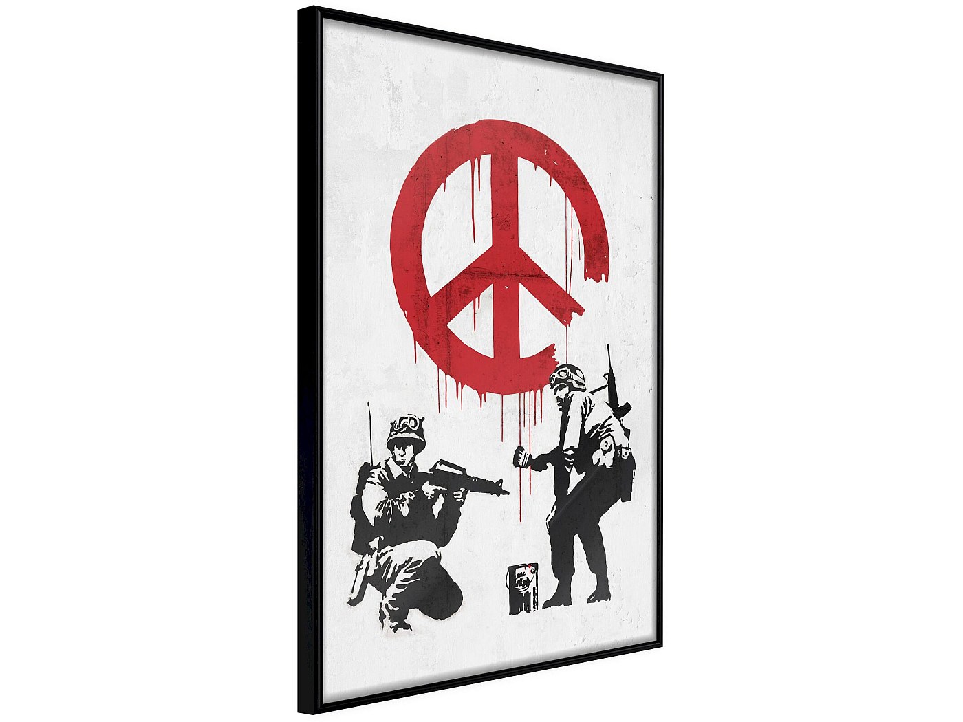 Tableau cadre Banksy : Soldats CND II - 30 x 45 cm
