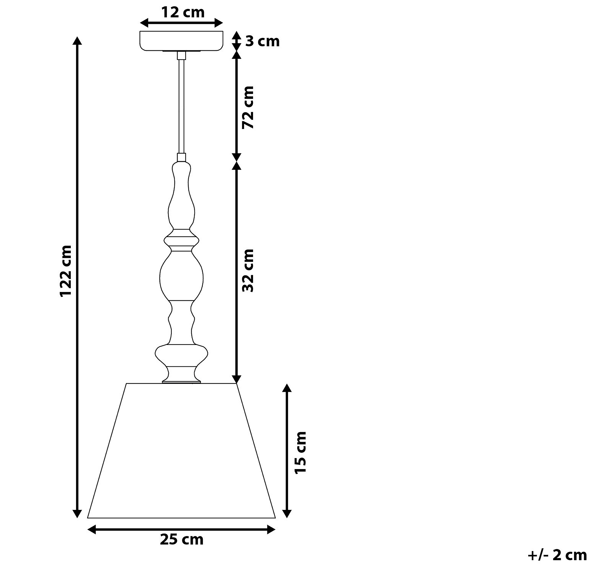Lampe suspension noir FLUVIA