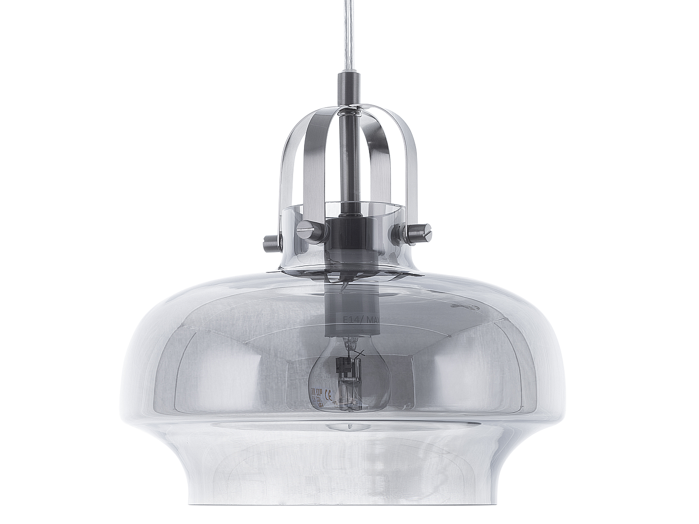 Lampa wisząca WILTZ Szkło Jasnoszary