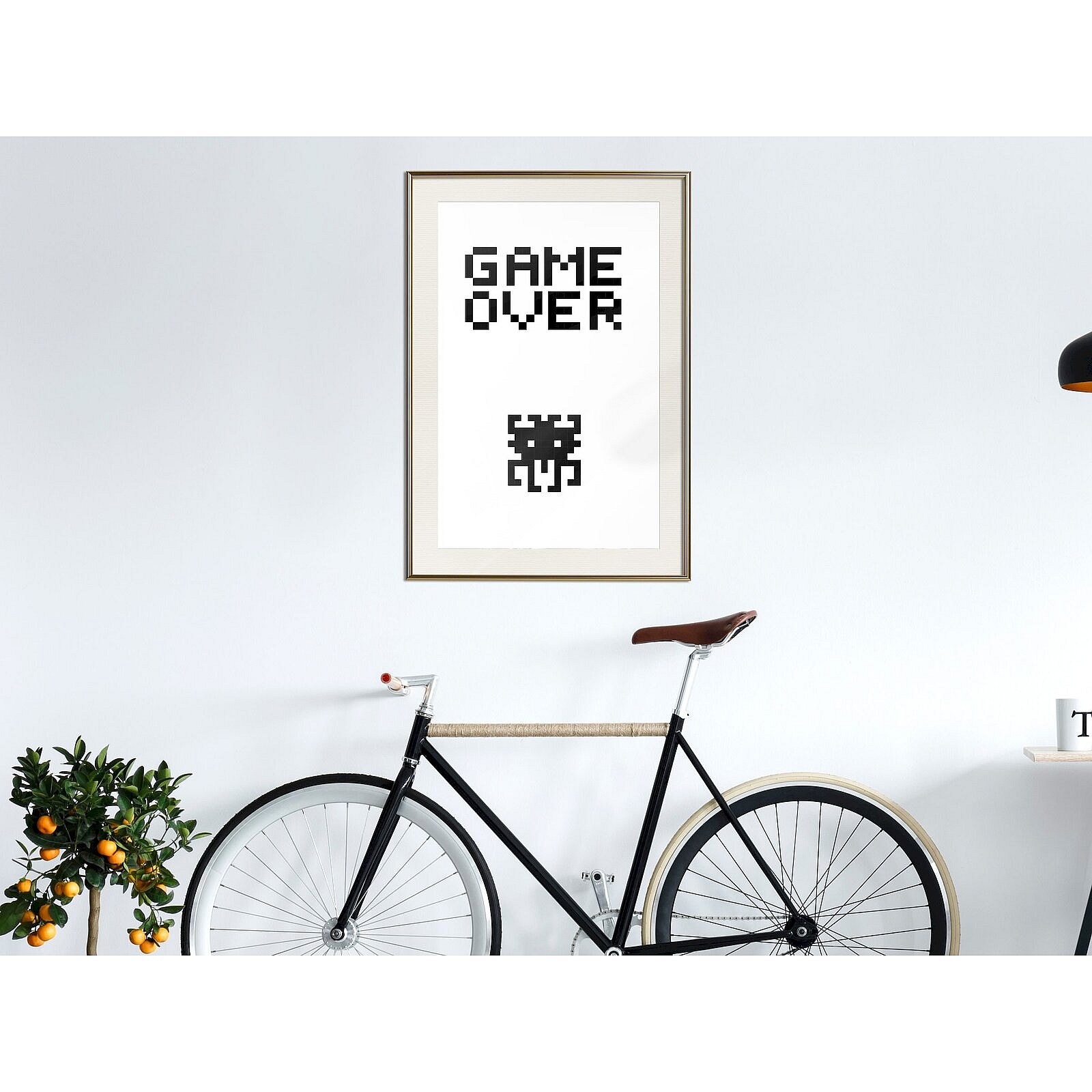 Tableau cadre Space Invaders Game Over - 30 x 45 cm