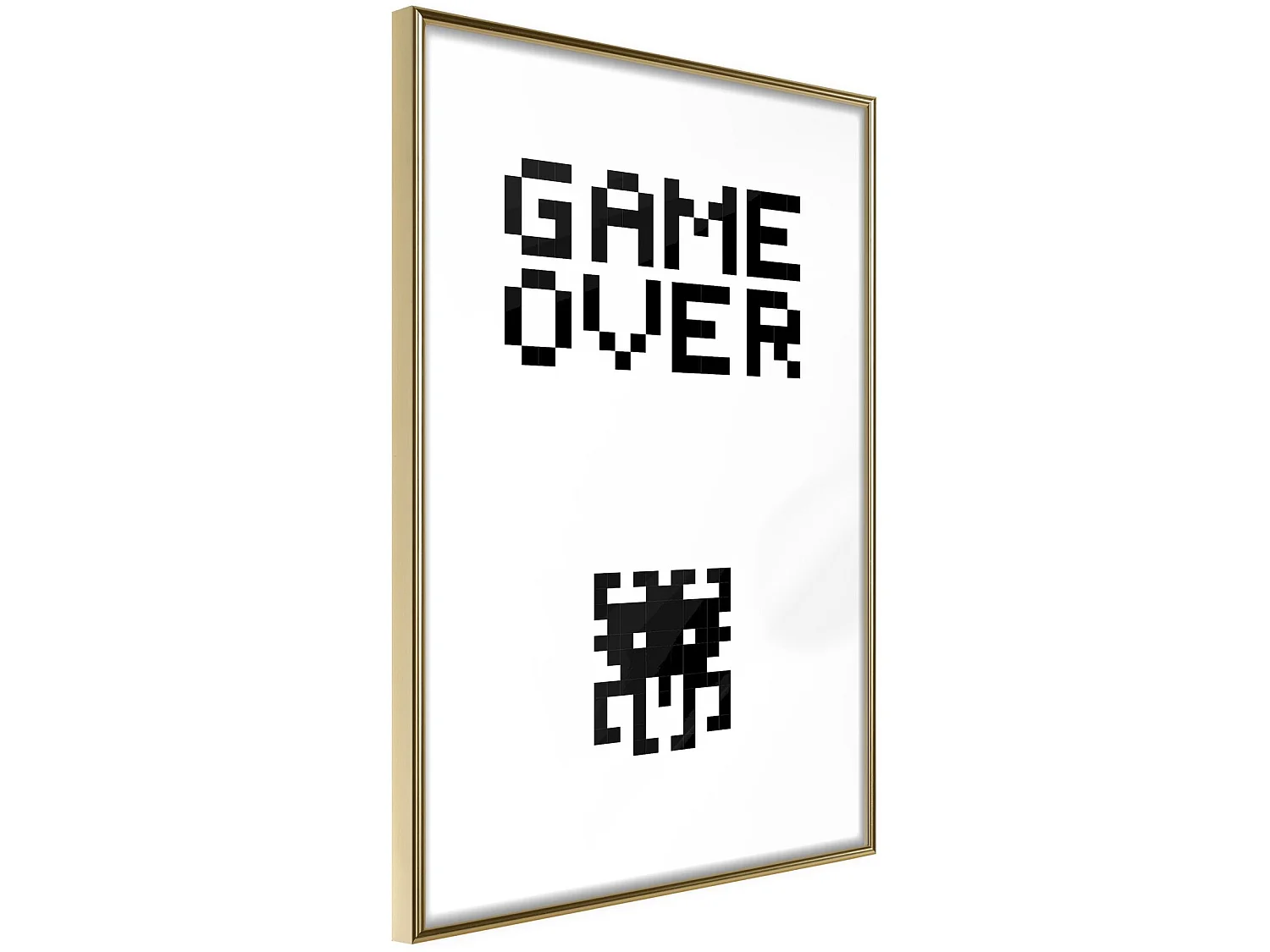 Tableau cadre Space Invaders Game Over - 20 x 30 cm