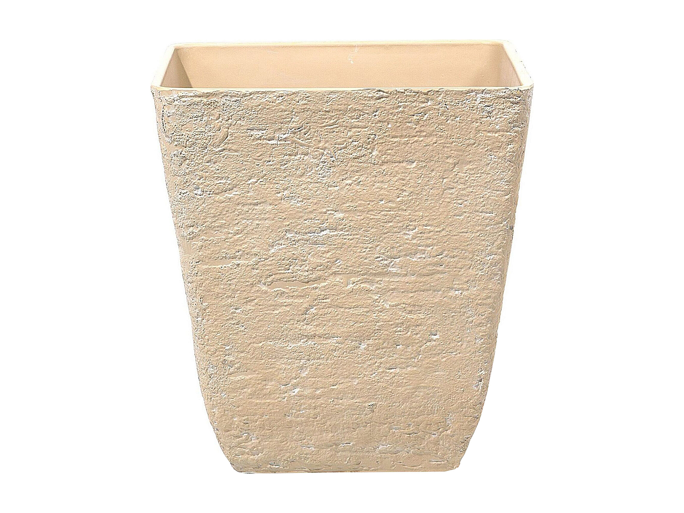 Grand cache pot en pierre beige DELOS