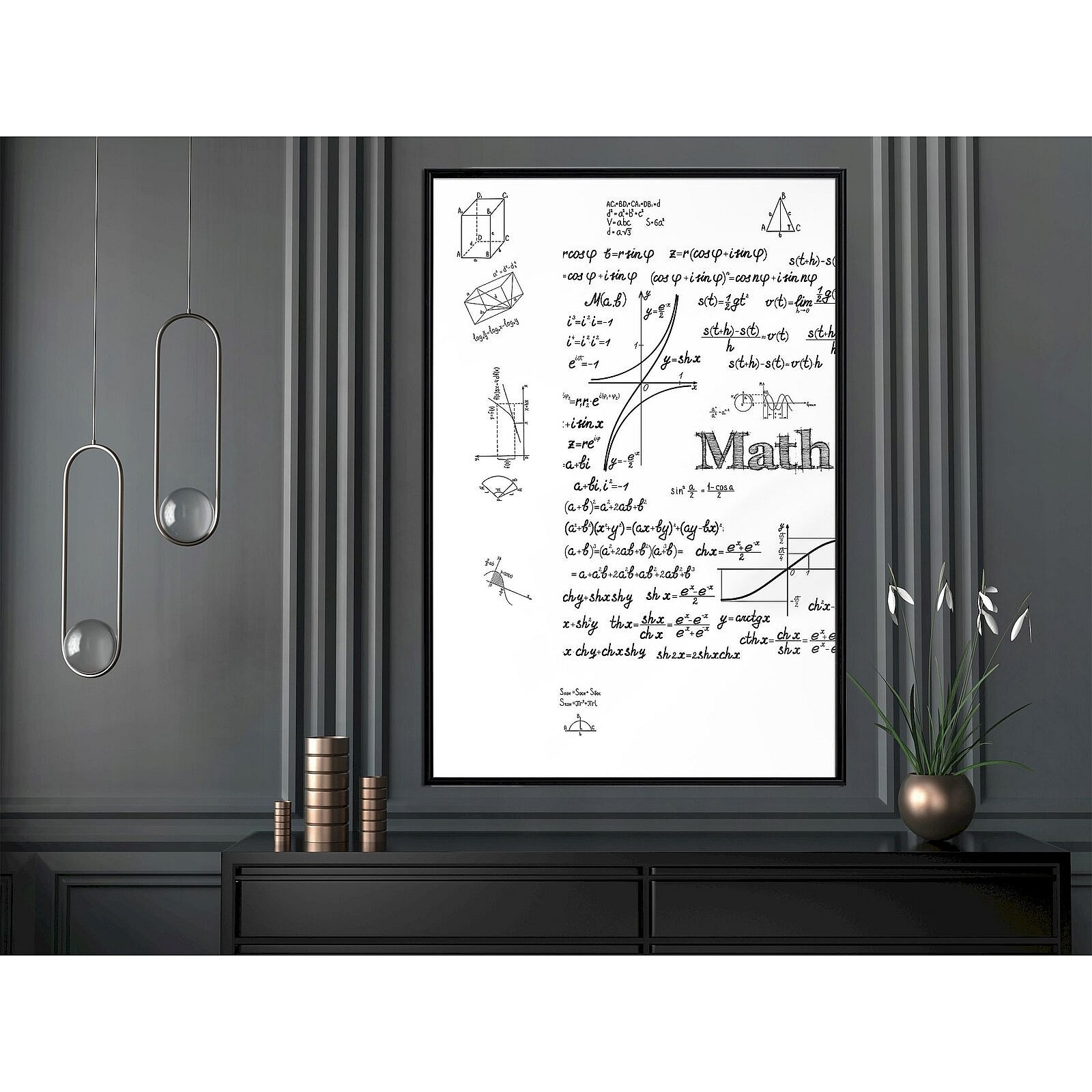 Tableau cadre Formules mathématiques - 20 x 30 cm