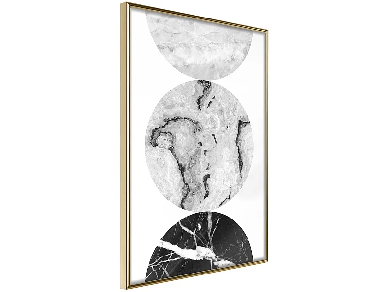 Tableau cadre Trois nuances de marbre - 40 x 60 cm