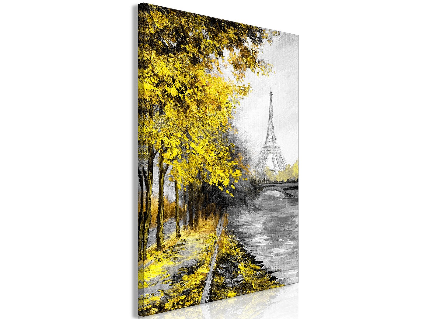 Tableau Paris Channel (1 Part) Vertical Yellow - 80 x 120 cm