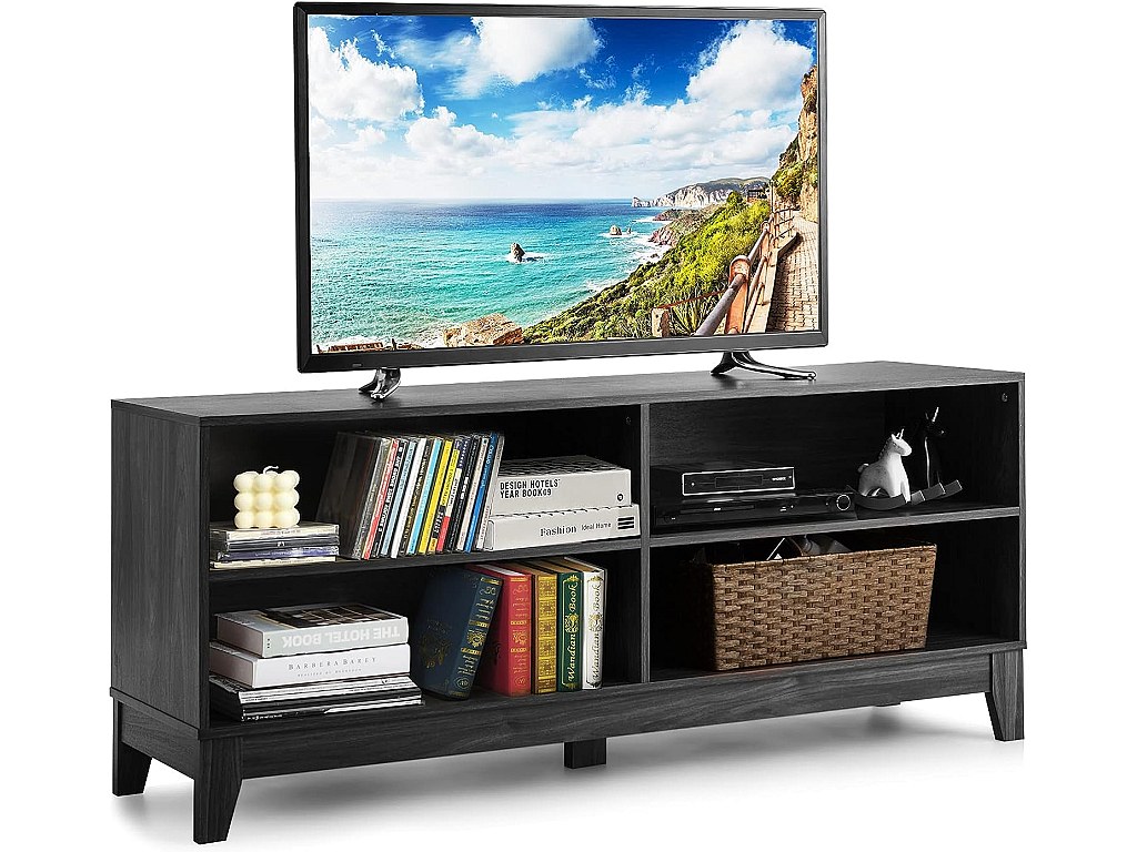 Meuble tv/banc tv 147 x 40 x 61 cm, support télévision avec 4 étagères ...