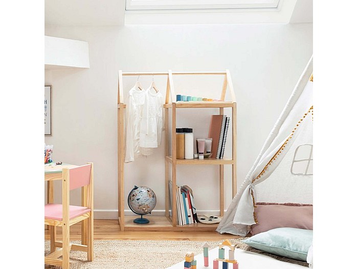 Portant enfant en bois Robin Atmosphera - Naturel