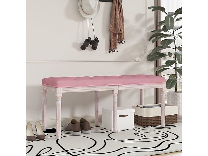 Banc Rose 110x40x49 cm Velours