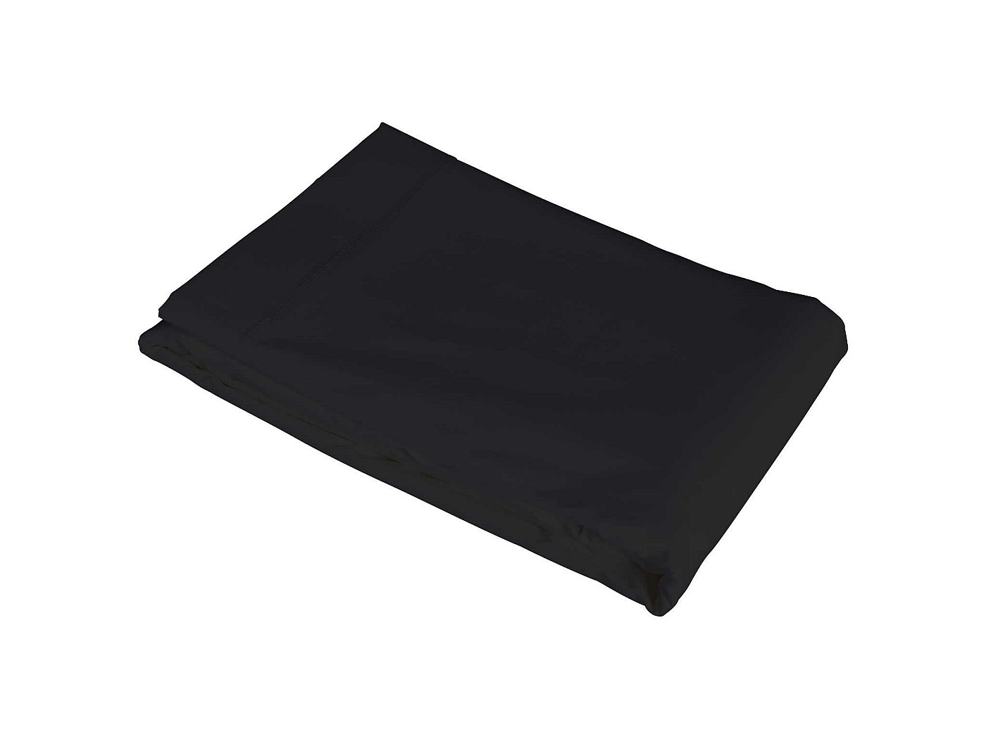 Drap plat noir 100% coton 180x290