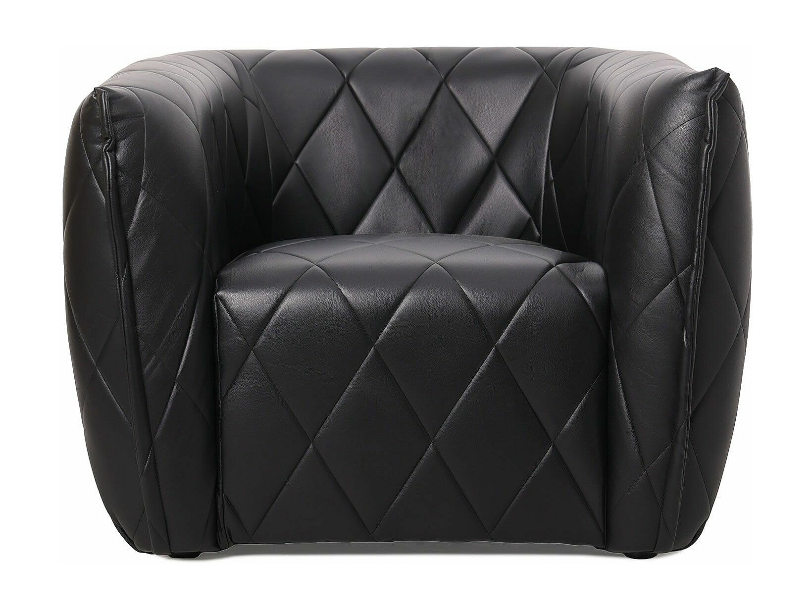 Fauteuil moderne revêtement matelassé Losania Simili Noir