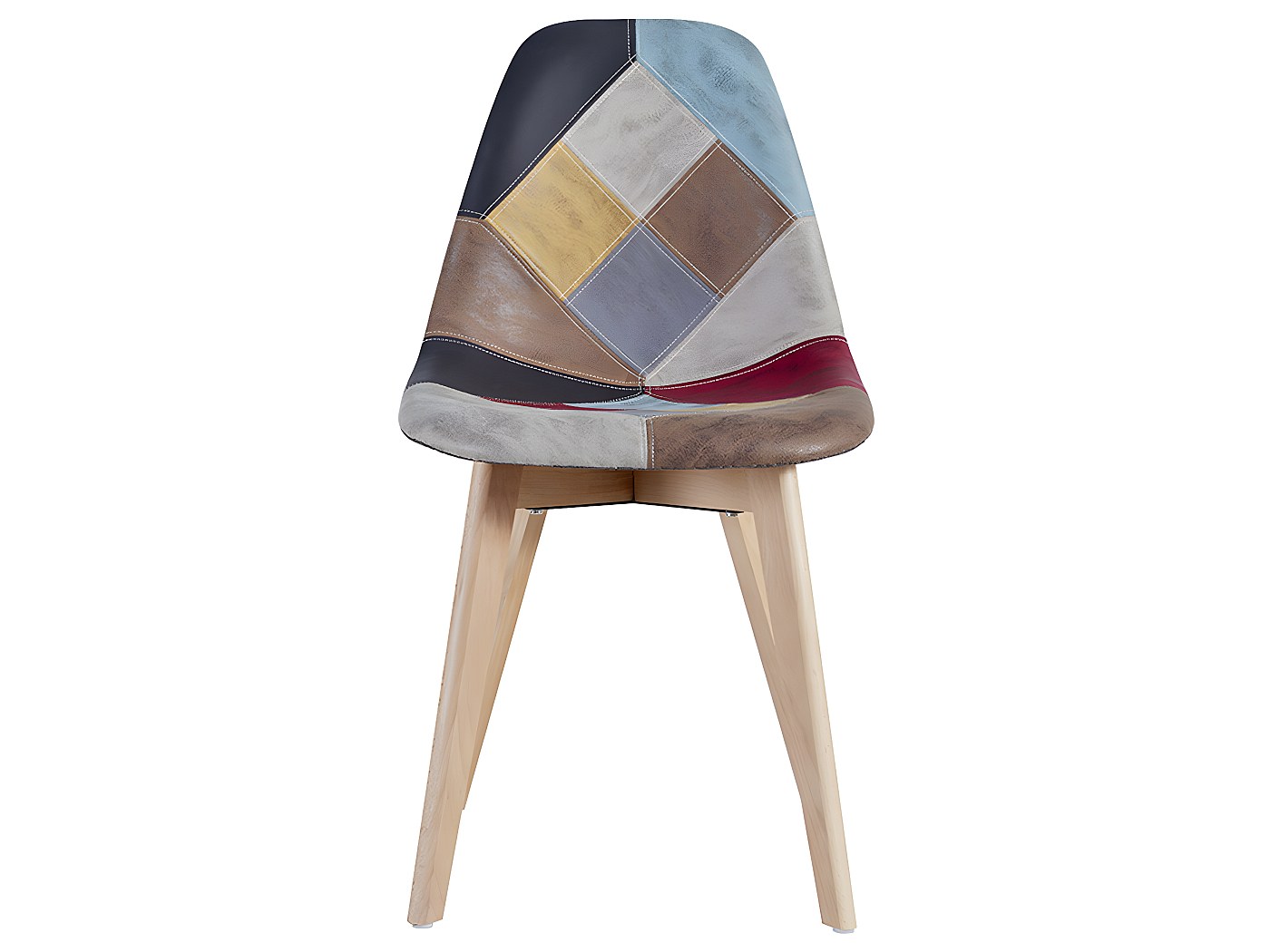 Pack 2 Sillas Kelen Patchwork Polipiel - Rojo