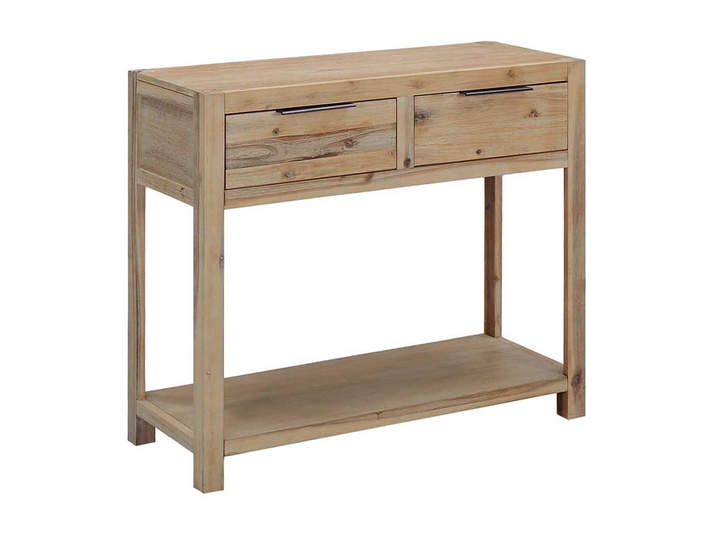 Mesa consola de madera maciza de acacia 82x33x73 cm