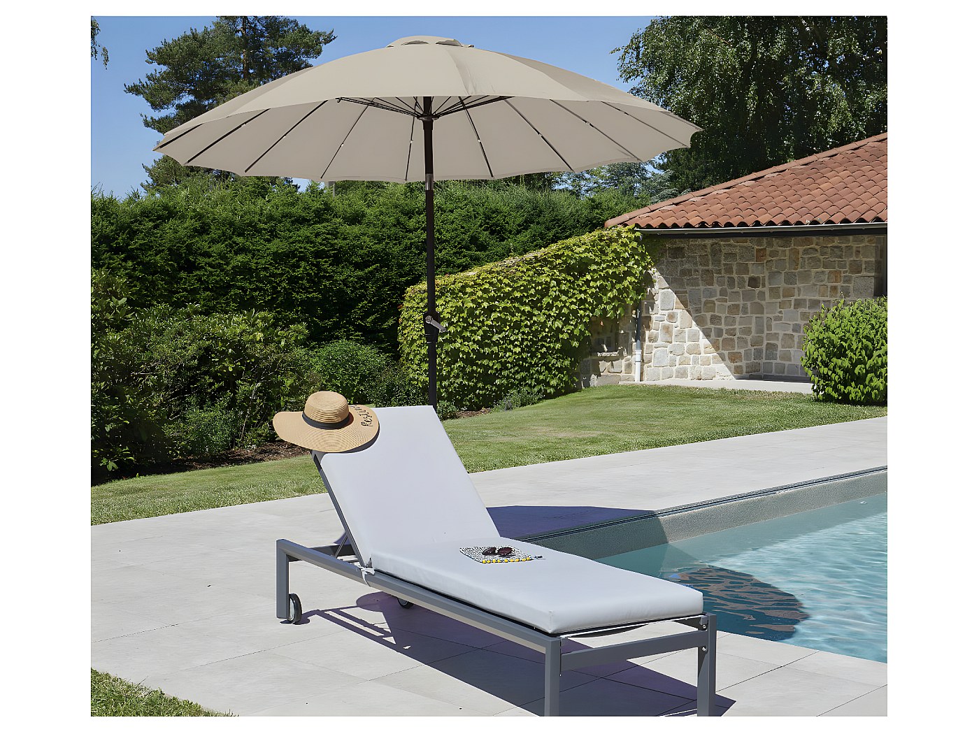 SHANGHAI - Parasol droit Ø2,7m - Lin