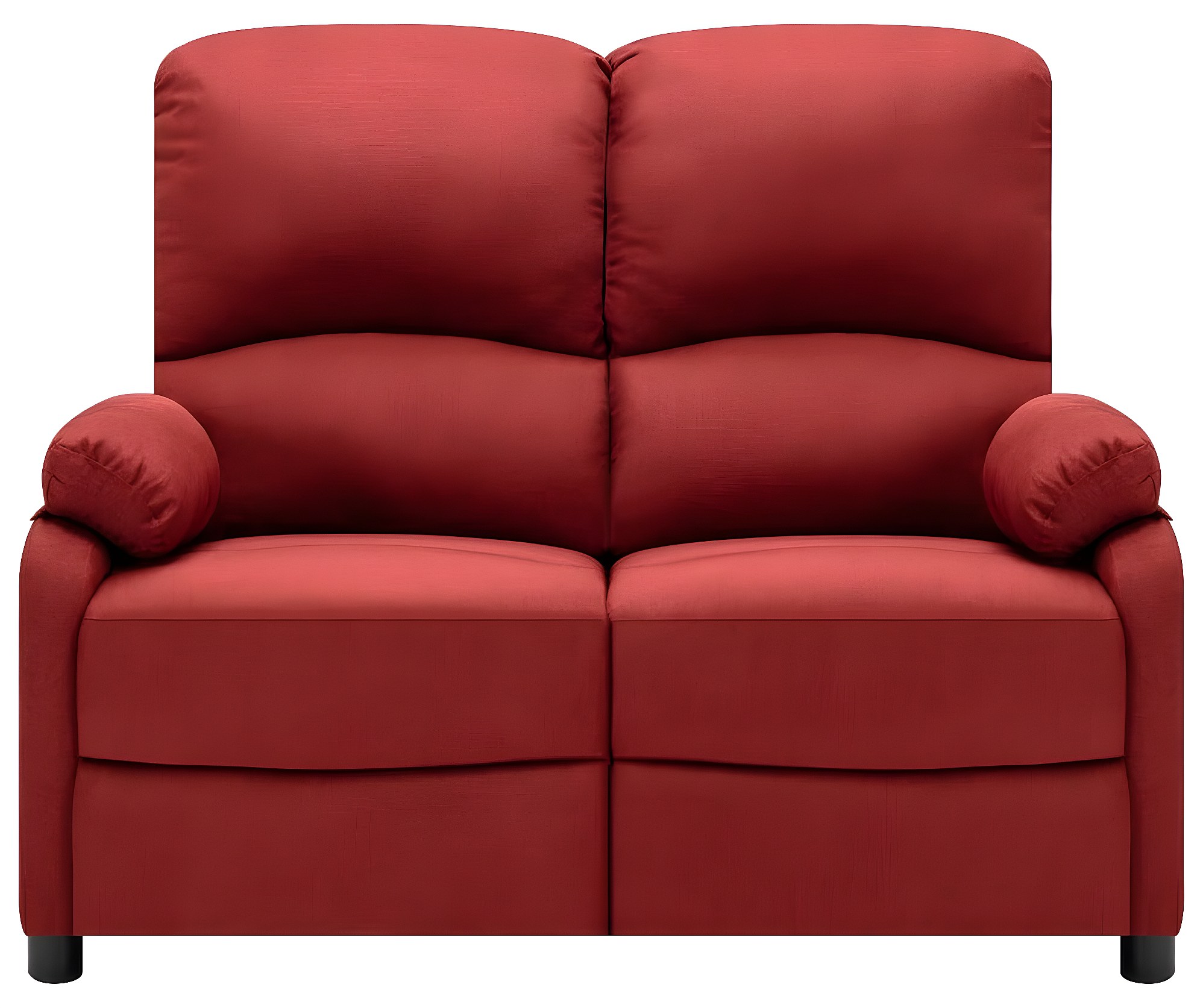 Canapé inclinable à 2 places Rouge bordeaux Tissu