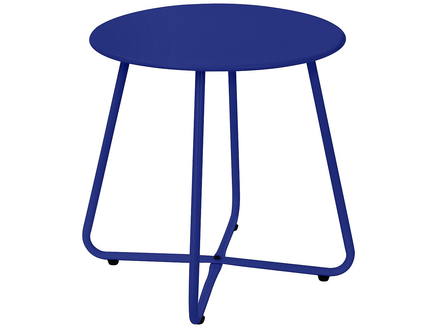 Table basse en métal bleu table d`appoint ronde table de chevet de ...