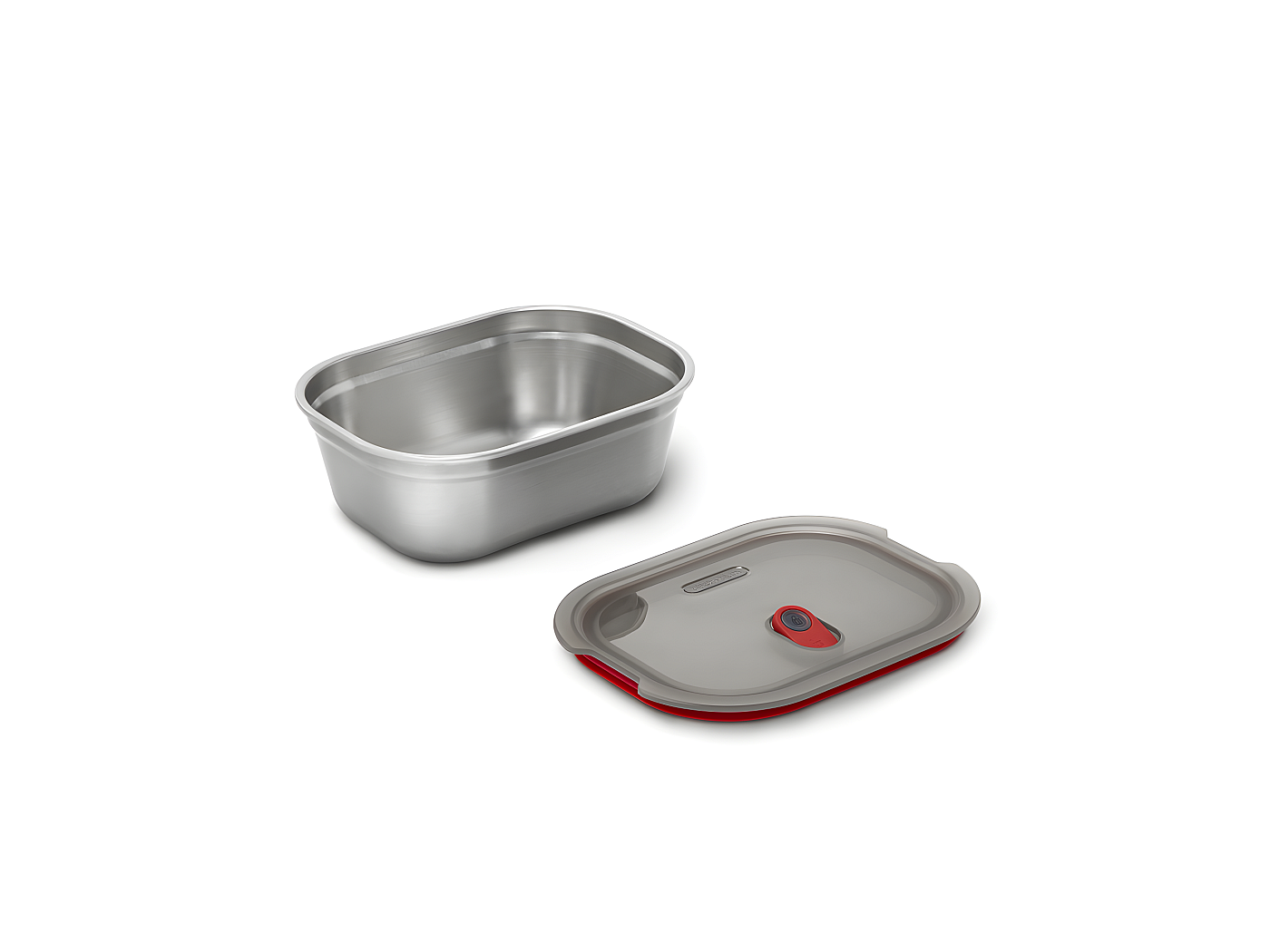 Lunch box acier micro-ondable 600ml Argent Black and Blum