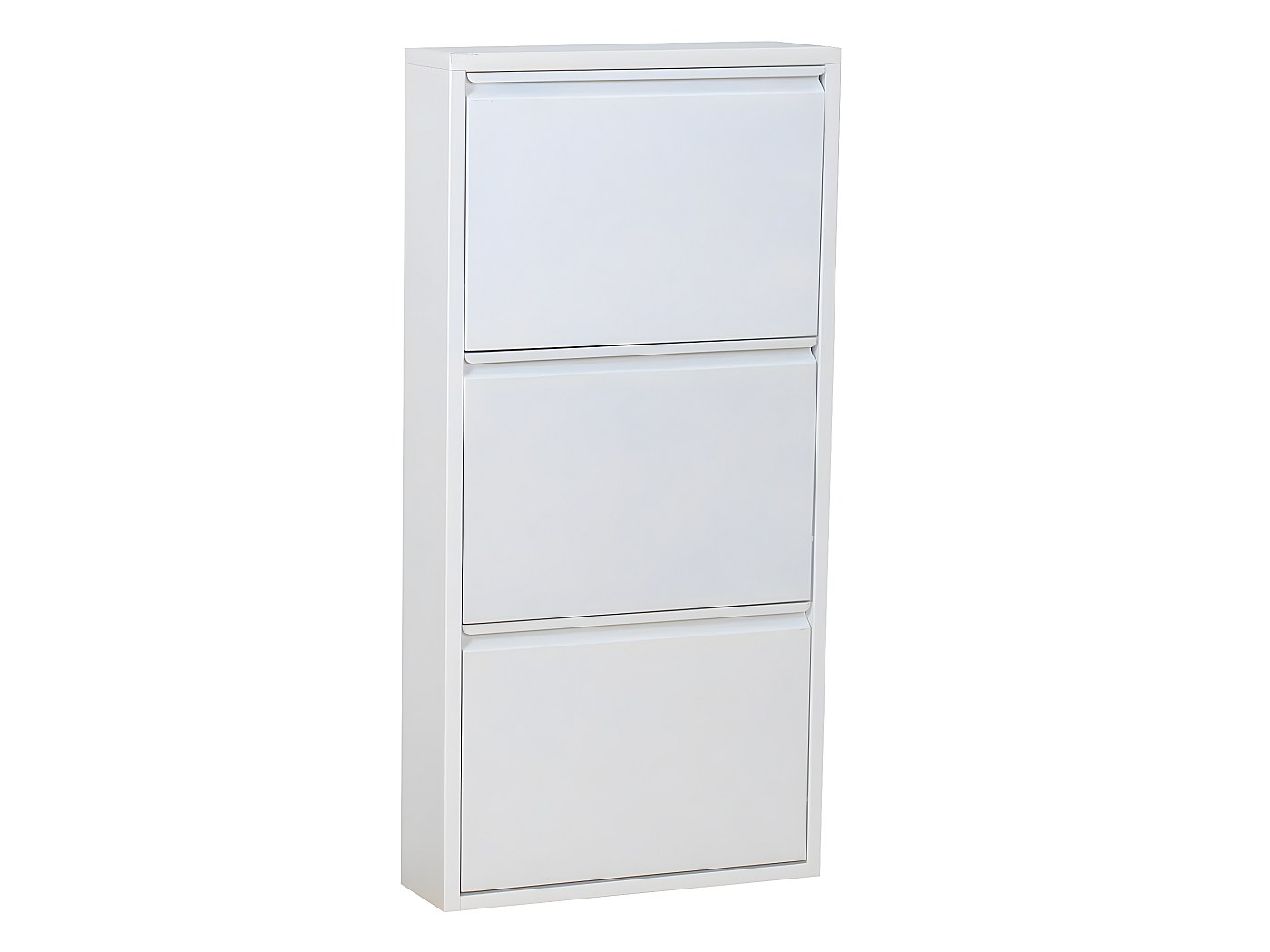 Pisa Armoire à chaussures à 3 rabats/portes en métal, blanc. Livré ...