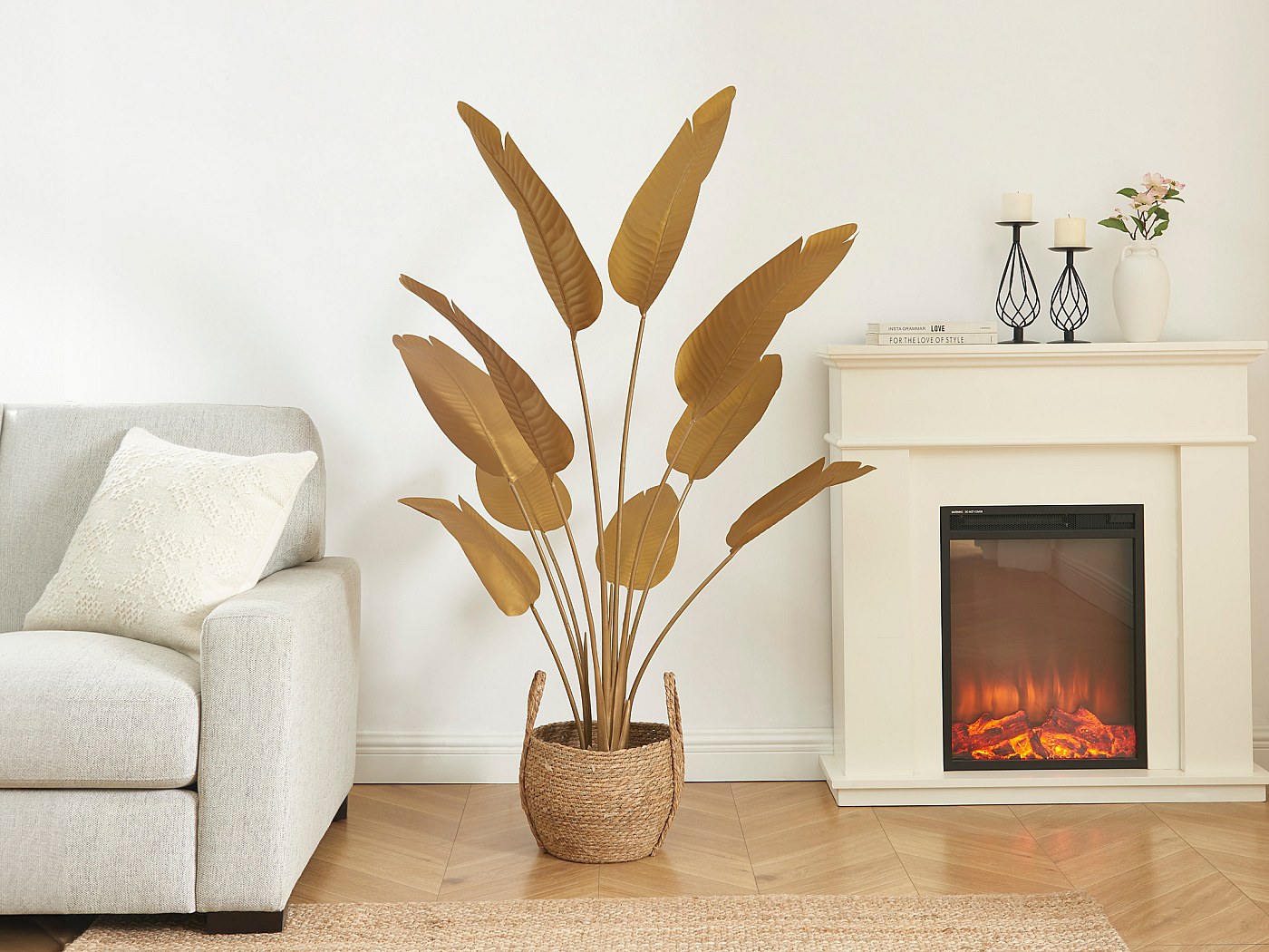 Kunstpflanze Bananenbaum mit Topf - 160 cm - Goldfarben - NENDAZ ...