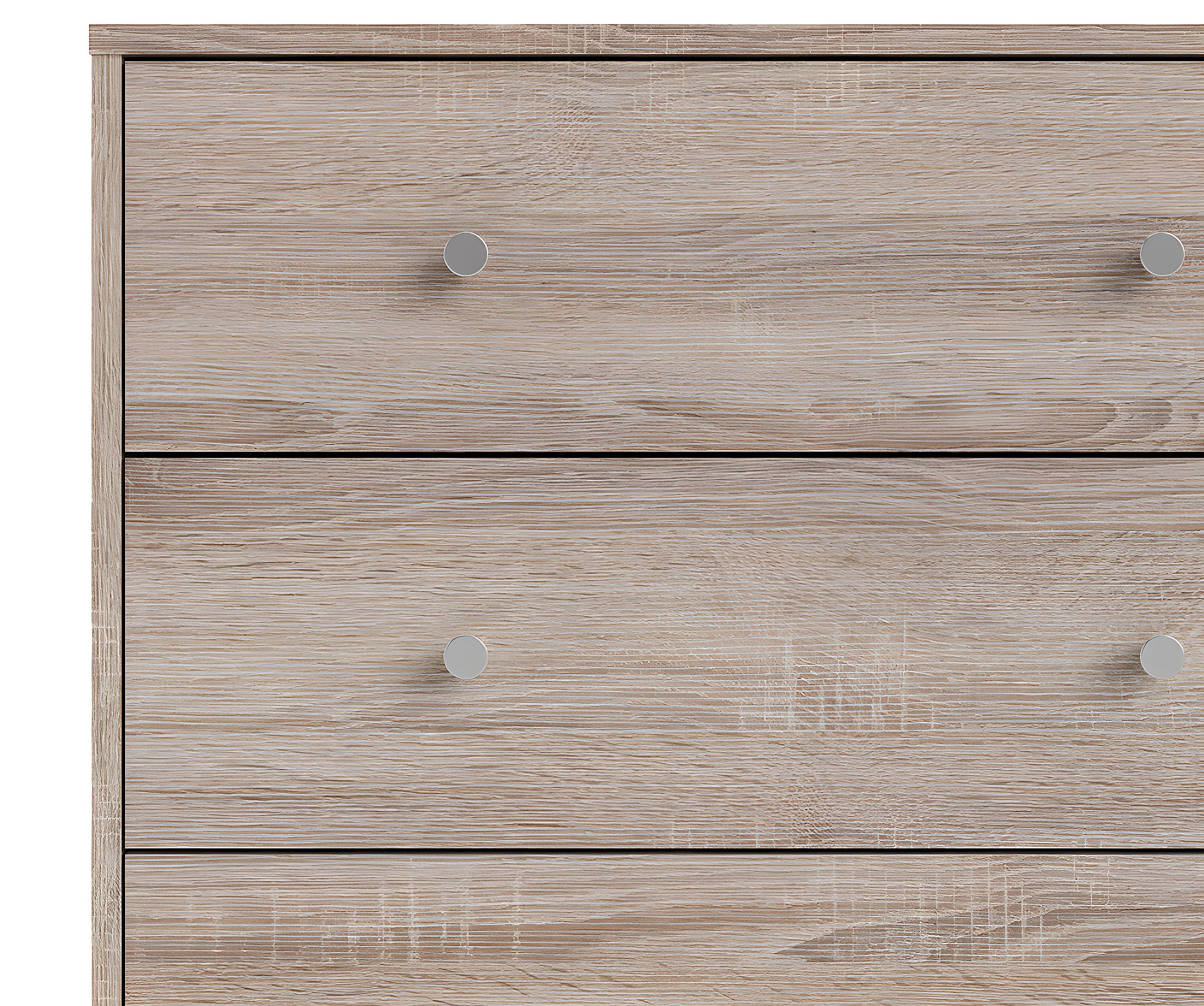 Maria Commode large avec 6 tiroirs, finition couleur truffe.