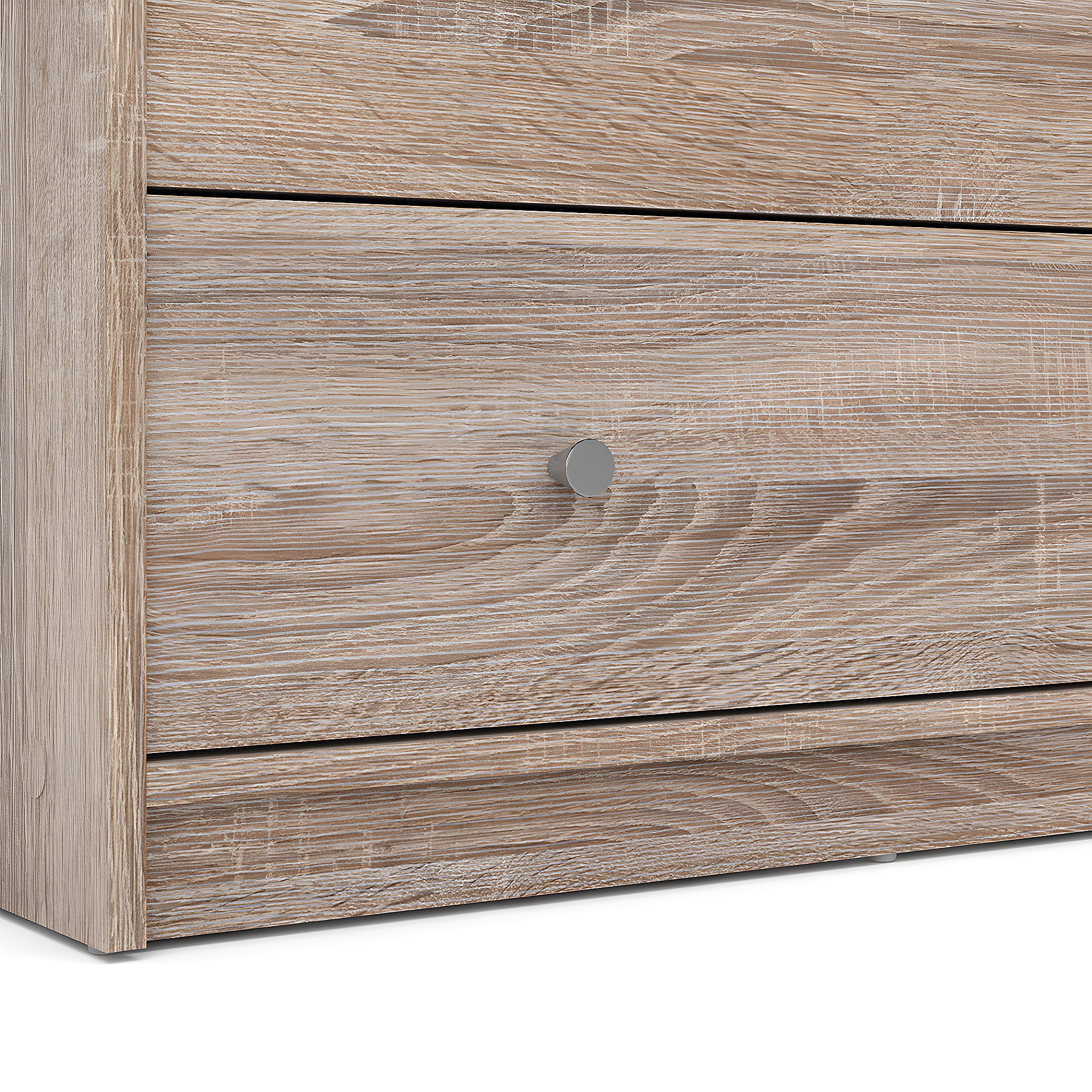 Maria Commode basse avec 3 tiroirs, coloris chêne truffe.