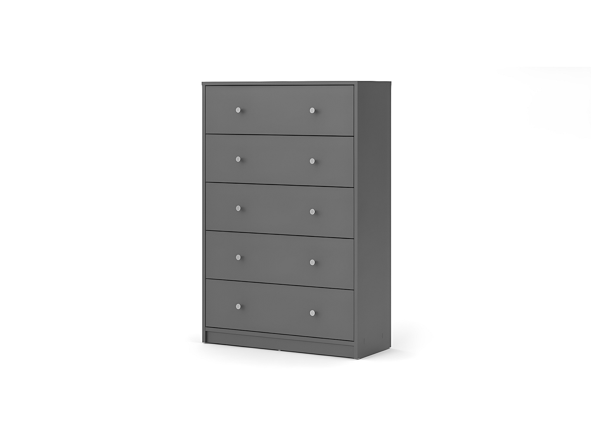 Maria Commode 5 tiroirs, gris.