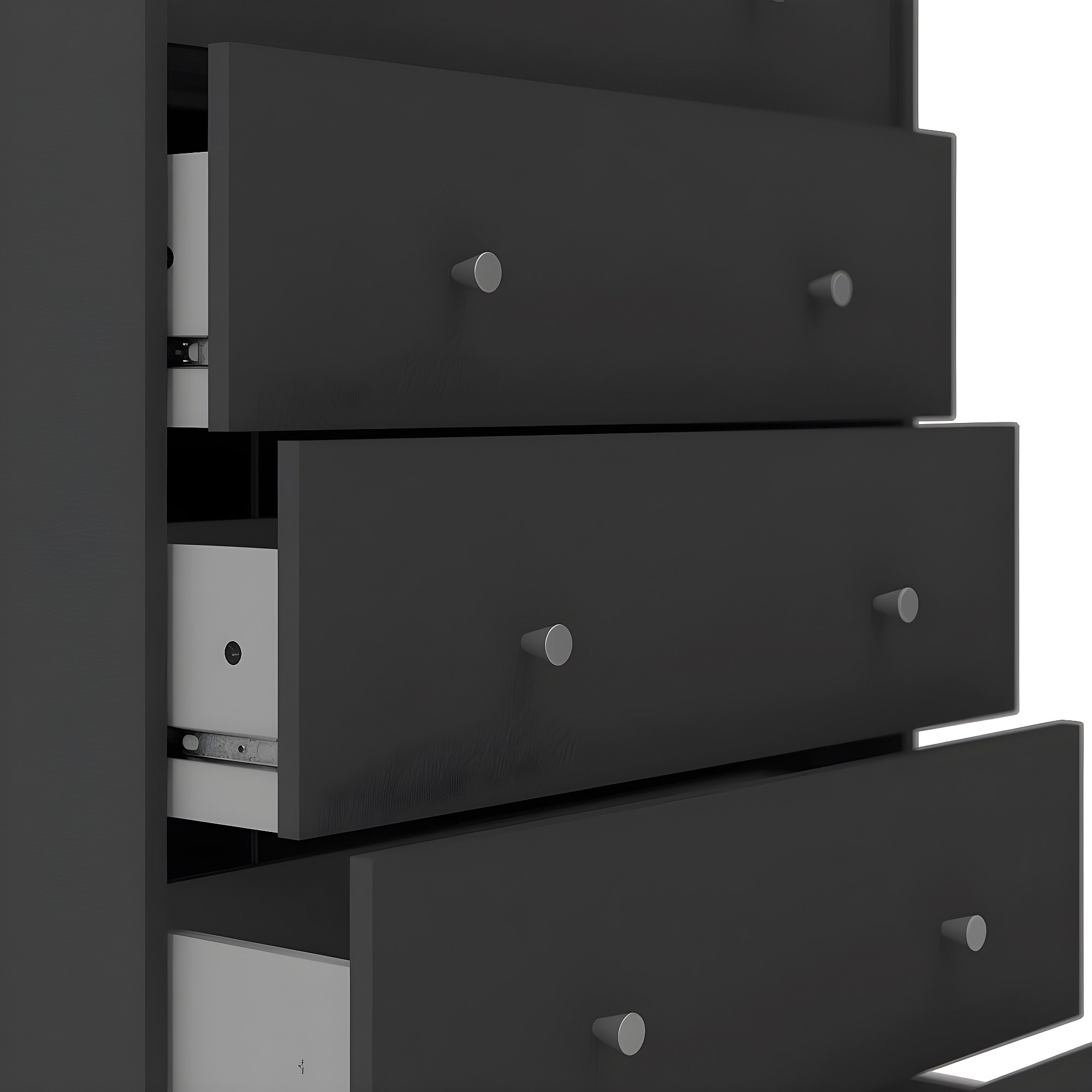 Maria Commode 5 tiroirs, gris.