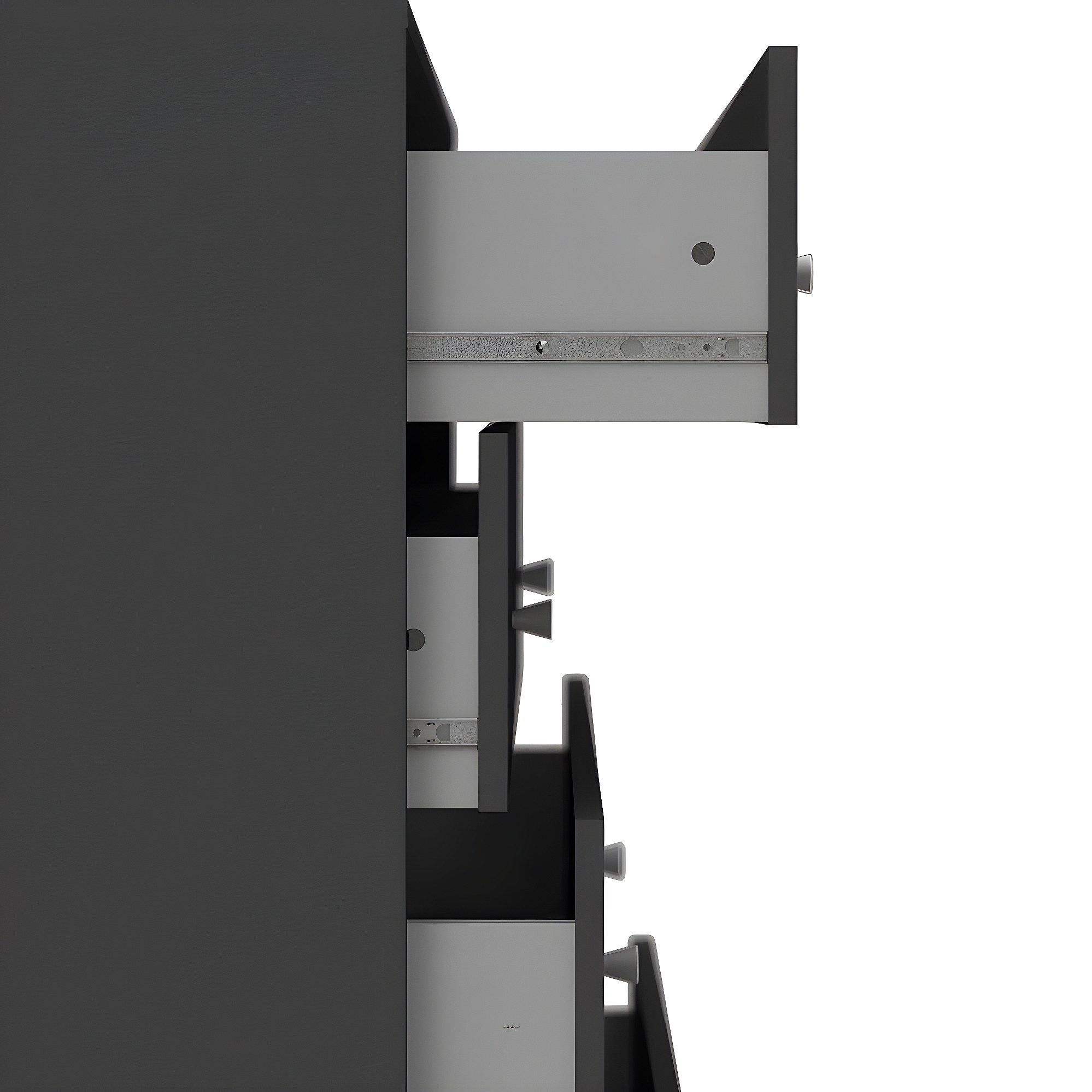 Maria Commode 5 tiroirs, gris.