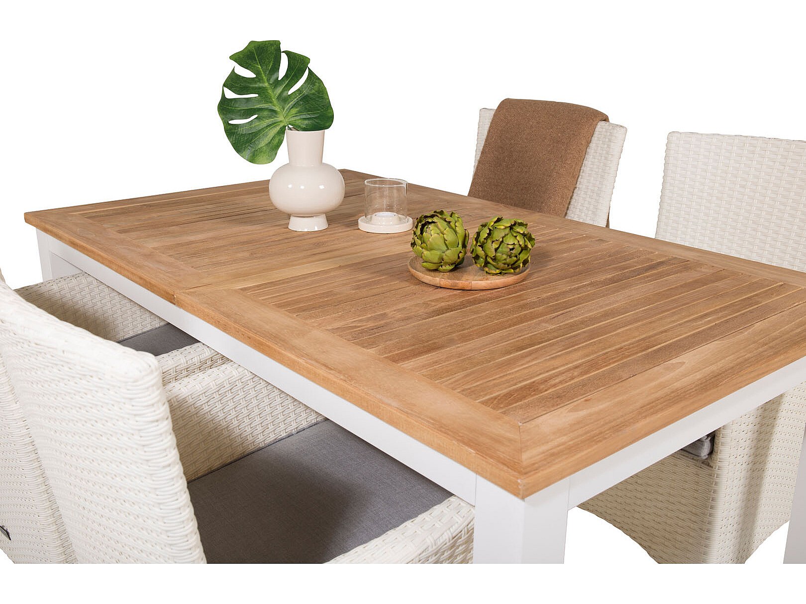 Panama Ensemble table et chaises de jardin, table 90x152/210cm et 4 ...