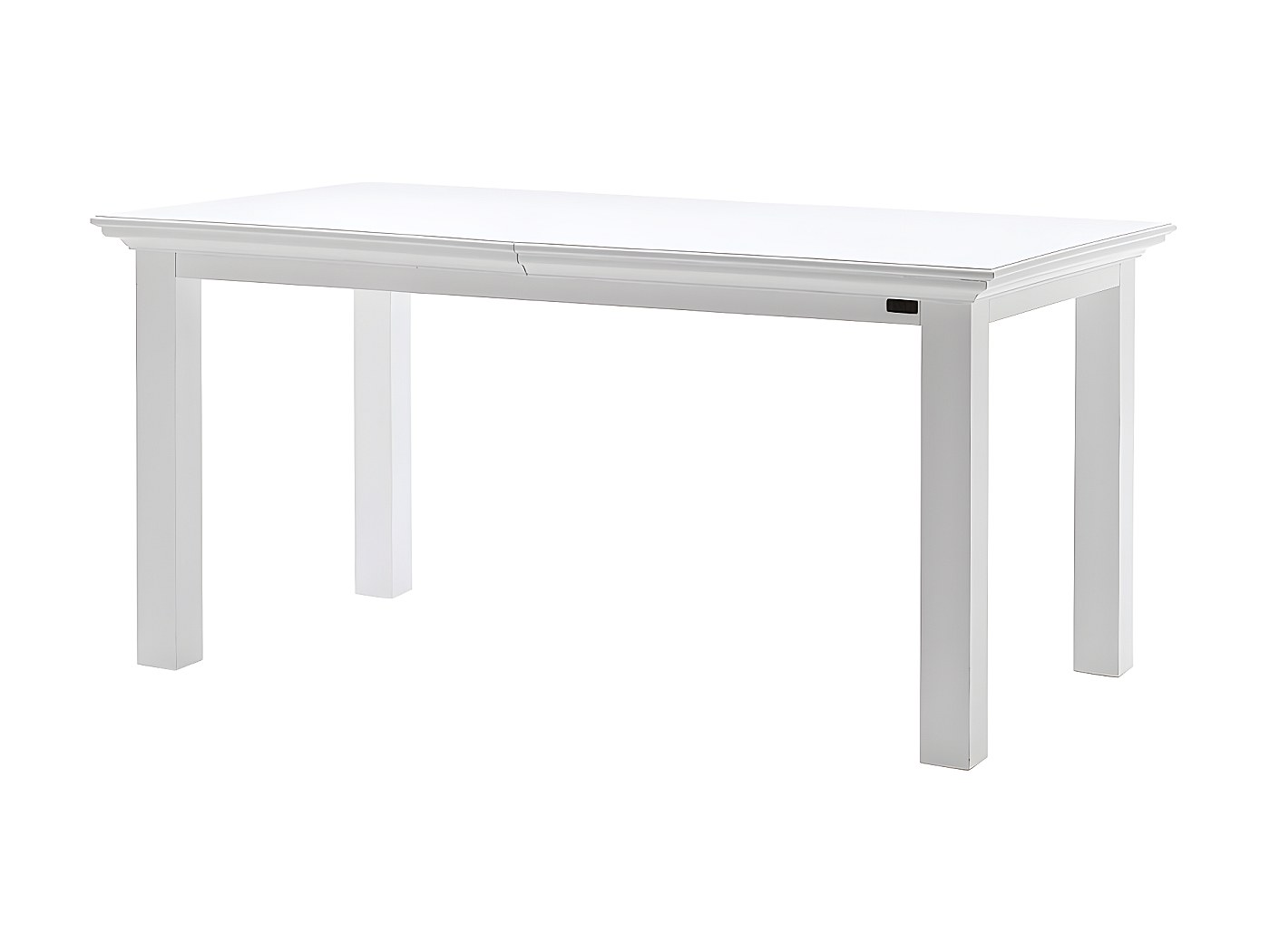 Halifax Table de salle à manger extenstible papillon, blanc.