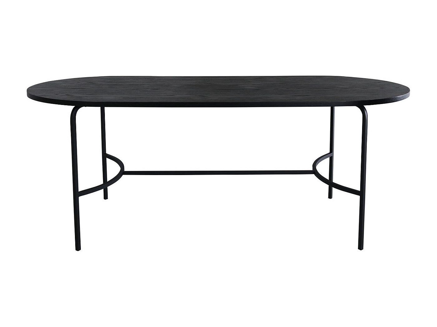 Skate Table à manger 90x200cm, noir.