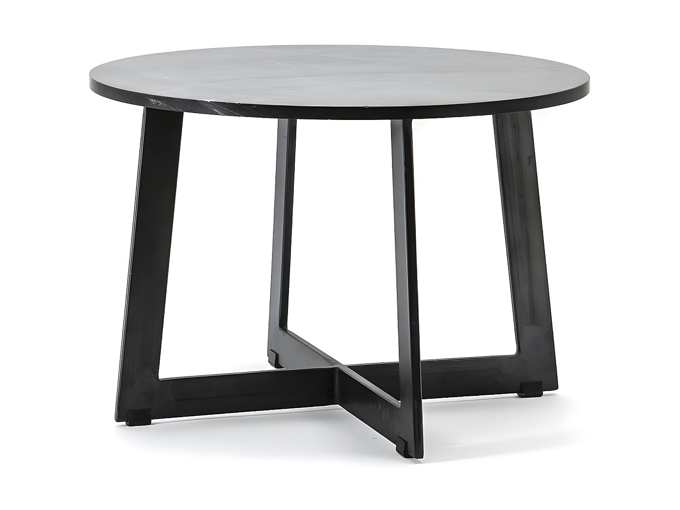 Major - Table basse en marbre et métal ø60cm - Couleur - Noir