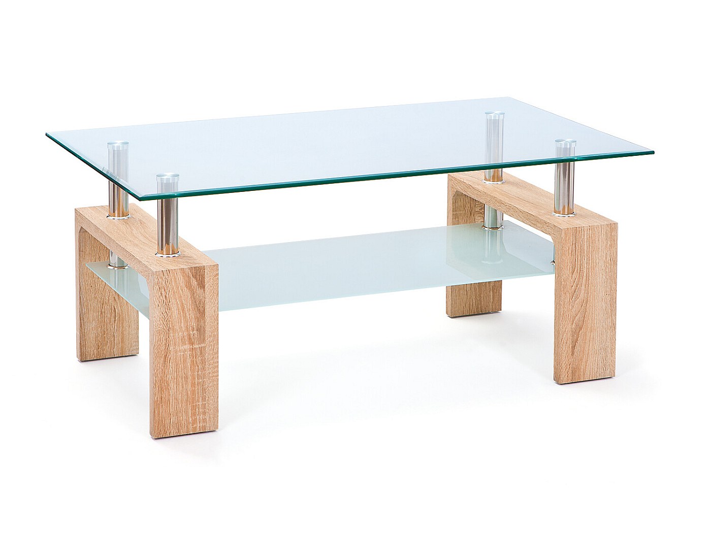 Loase Table basse, 1 tablette de rangement, imitation chêne Sonoma.