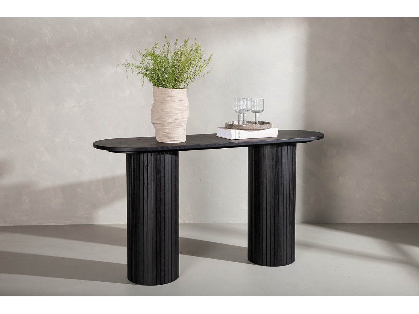 Bianca console 40x130cm noir.