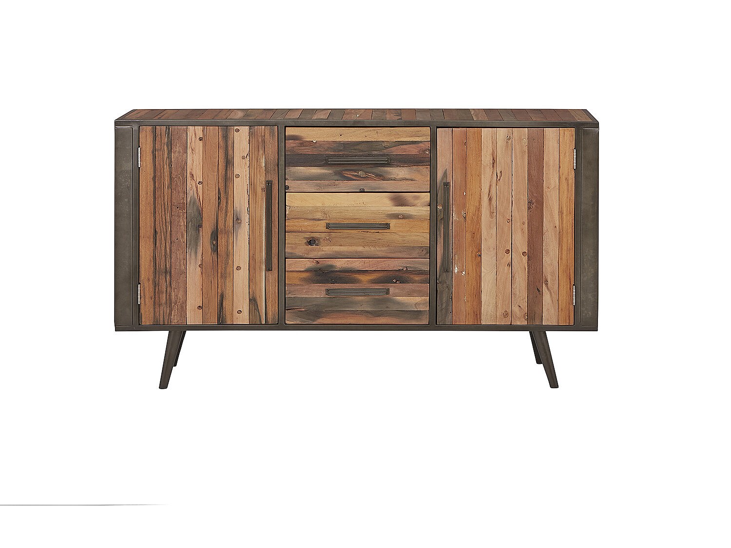 Nordic dressoir hoog met 2 deuren en 3 laden, naturel.