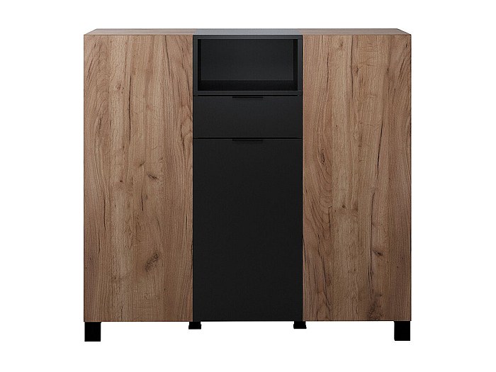 Buffet alto de 3 puertas, 1 cajón y 1 estante L125 cm - Kendo