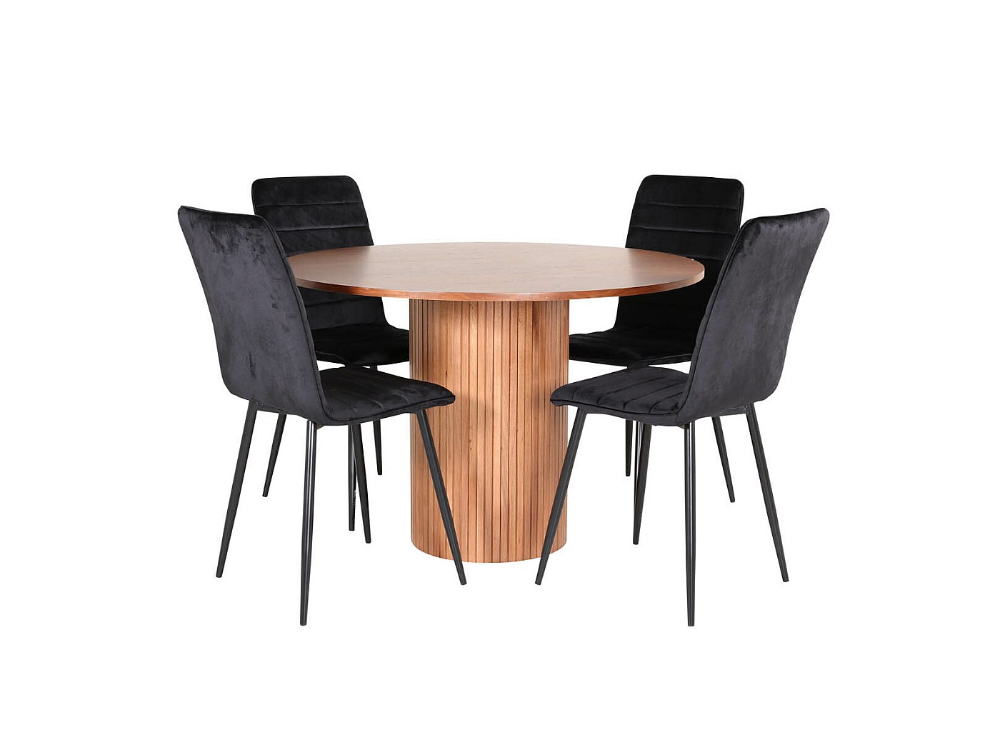 BiancaROWA ensemble table, table chêne plaqué et 4 Windu Lyx chaises ...