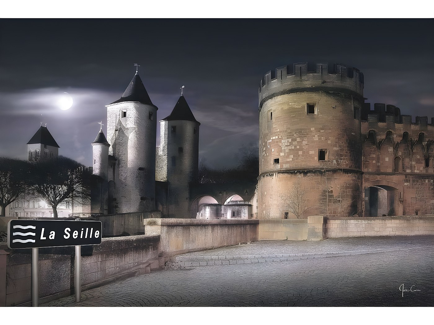 Tableau sur toile porte des Allemands de Metz 45x65 cm