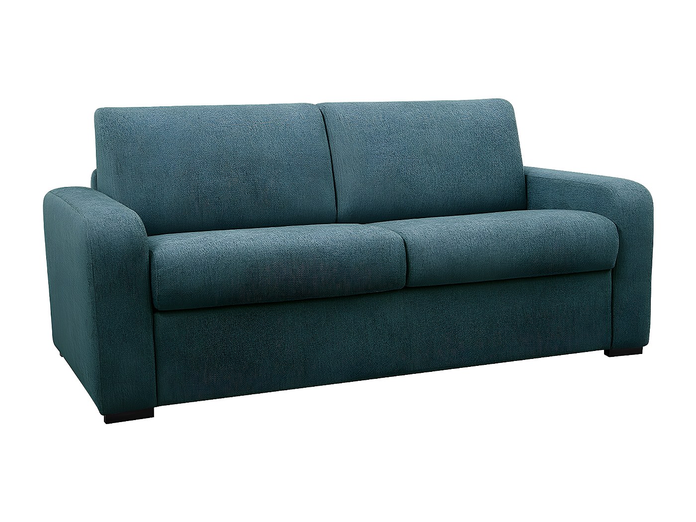 Schlafsofa mit Matratze 4-Sitzer - Liegefläche 160 cm - Blau - BEVIS ...