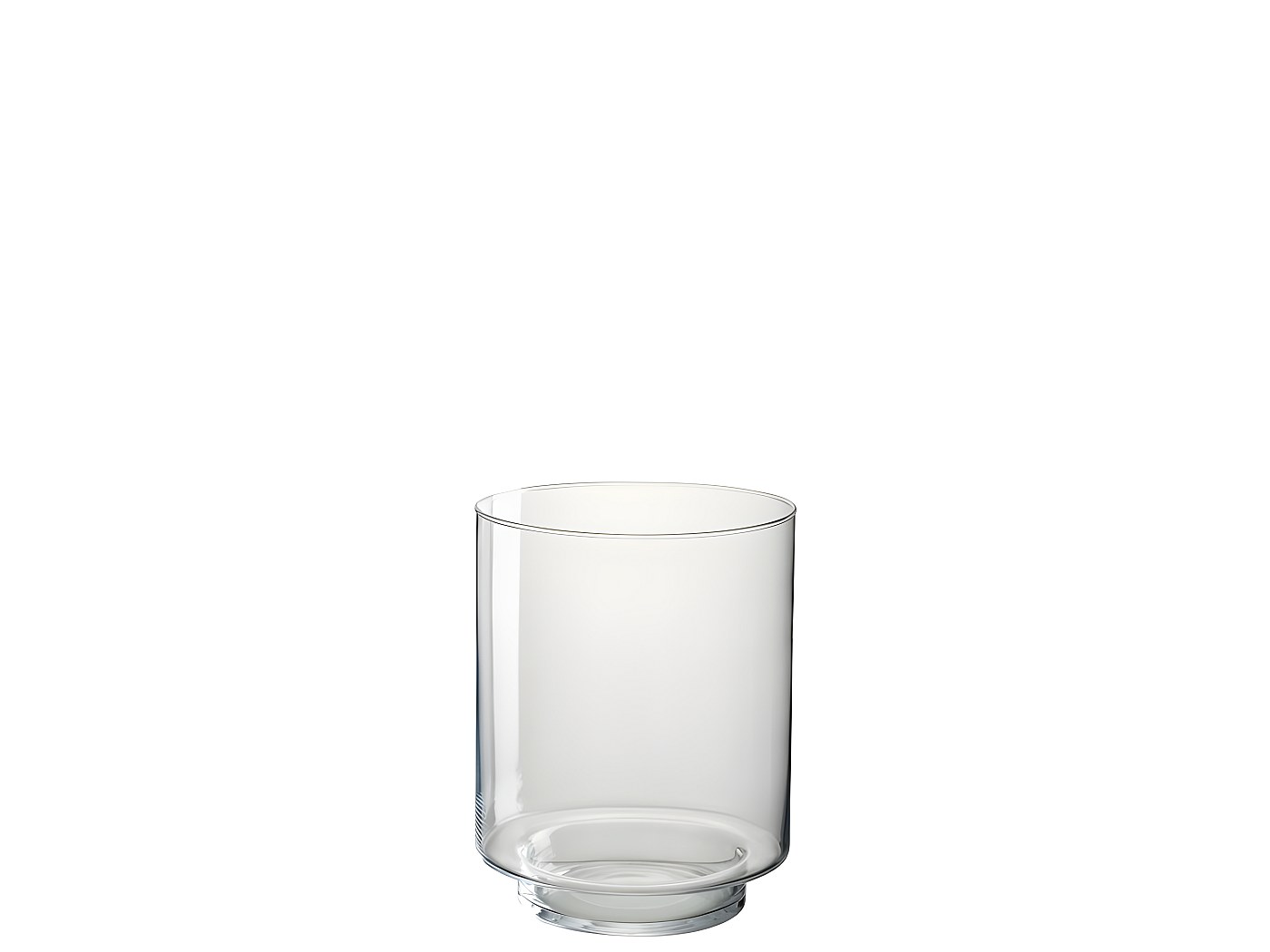 Photophore en verre transparent 18x18x23 cm