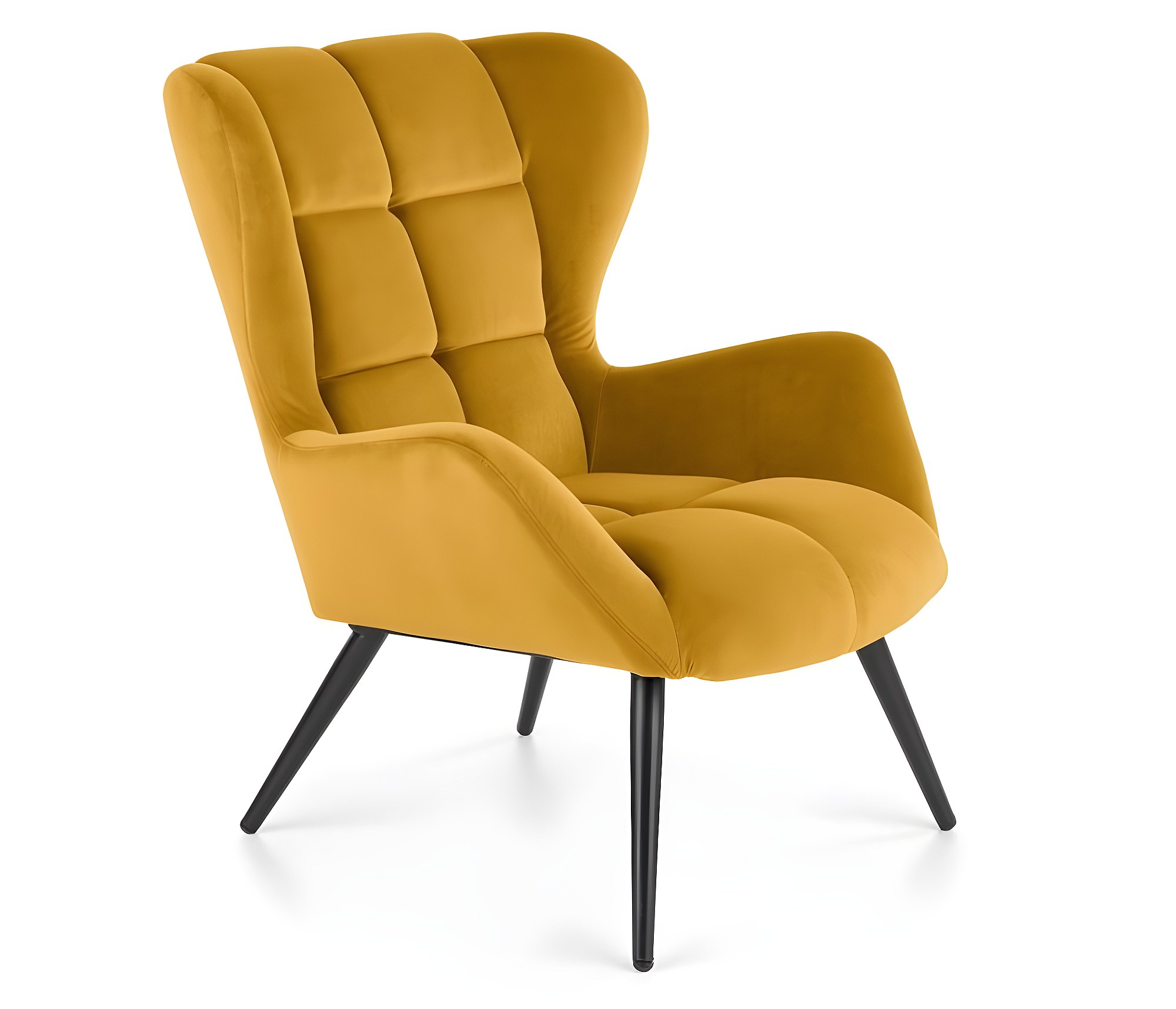 Fauteuil en tissu 75 x 86 x 91 cm - Moutarde